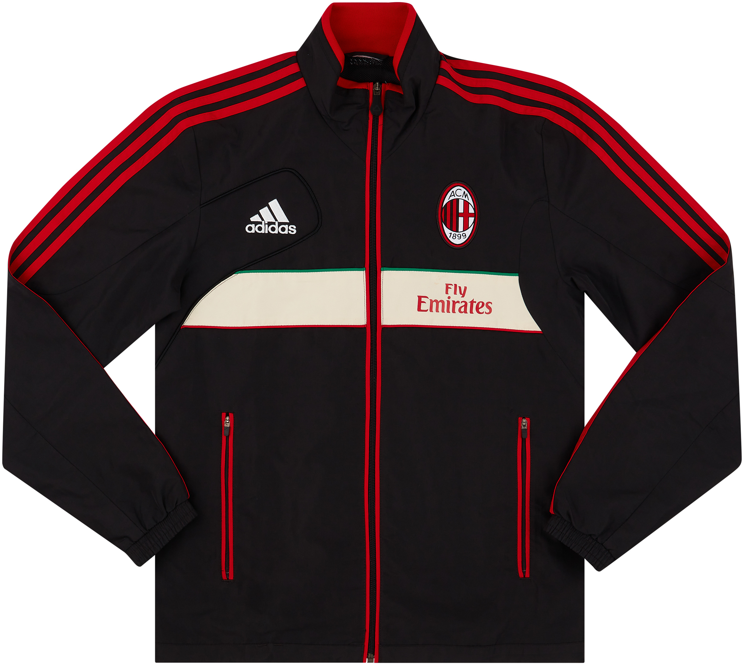 2012-13 AC Milan adidas Track Jacket - Good 5/10 - (S)
