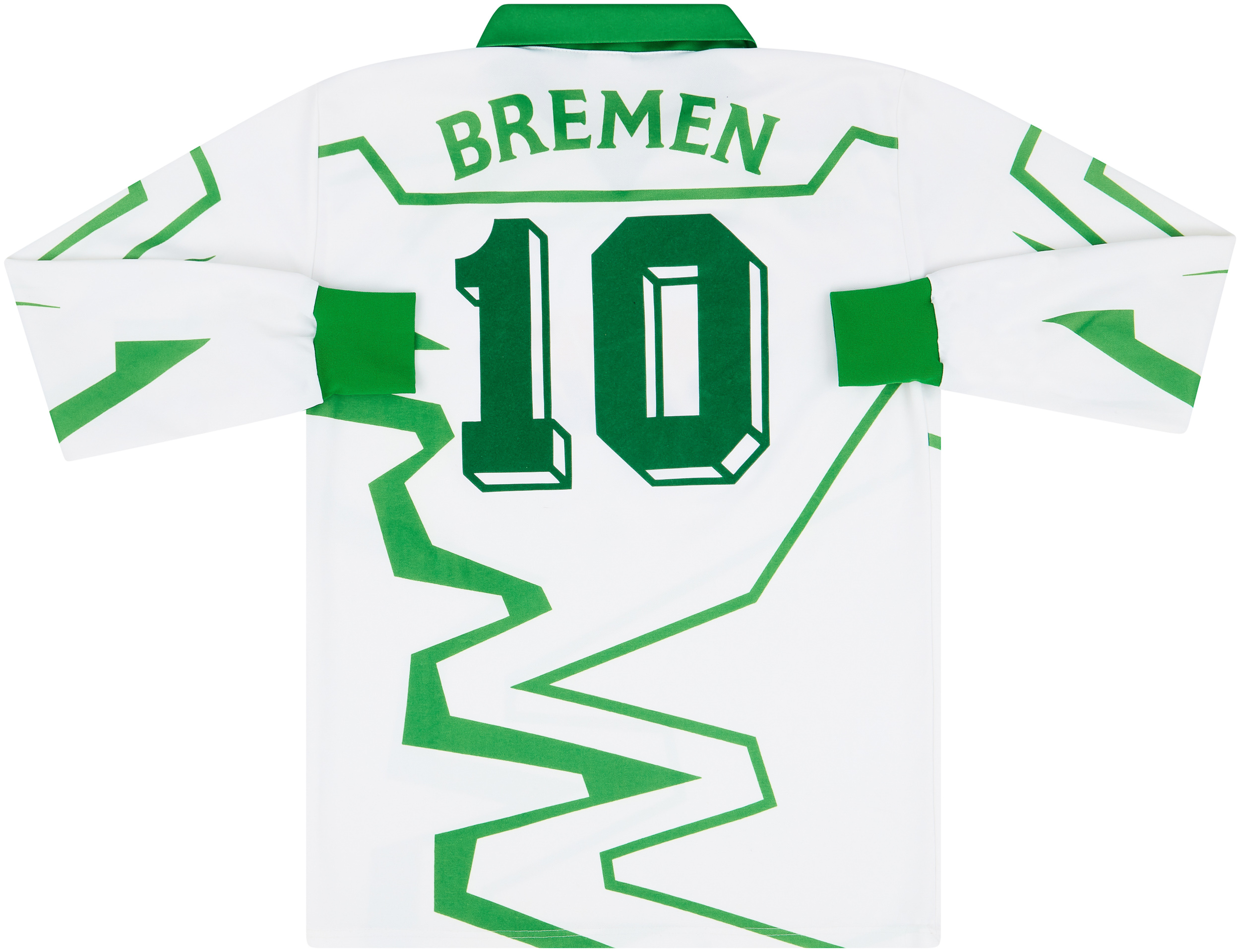 1993-94 Werder Bremen Home L/S Shirt #10 - Excellent 8/10 - (M)