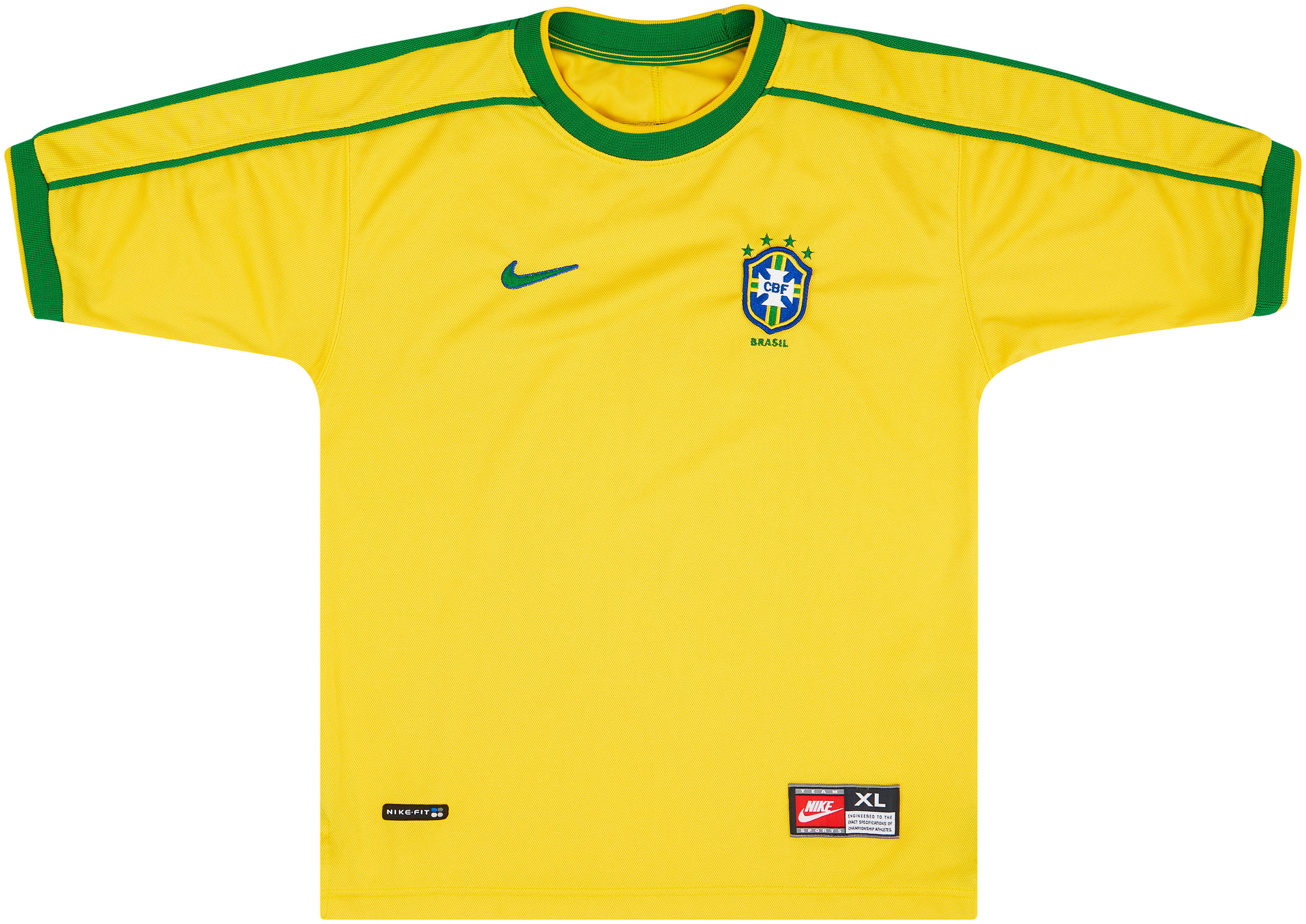 1998-00 Brazil Home Shirt - Mint 10/10 - (XL.Boys)
