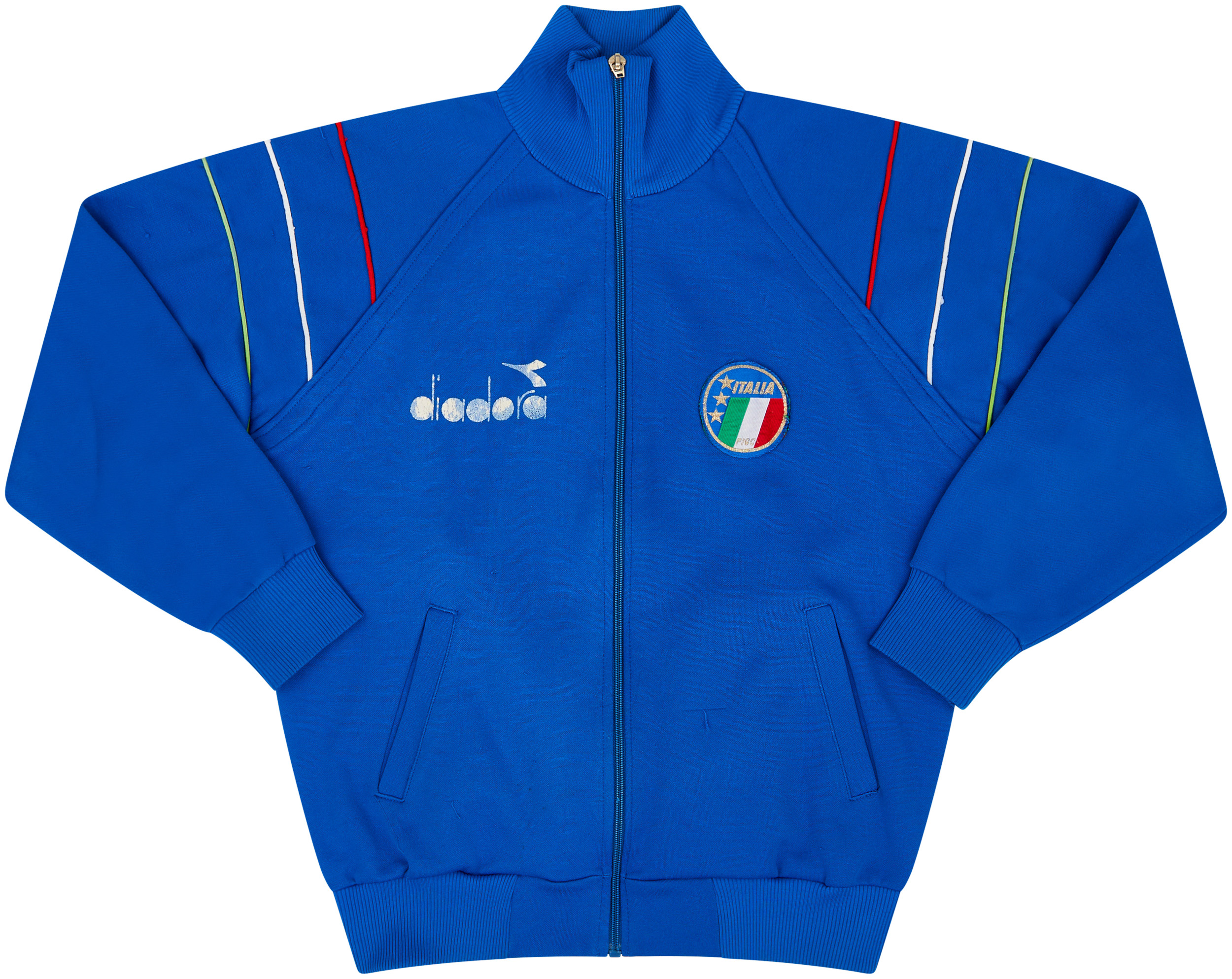 1990-92 Italy Diadora Track Top - Very Good 6/10 - (S)