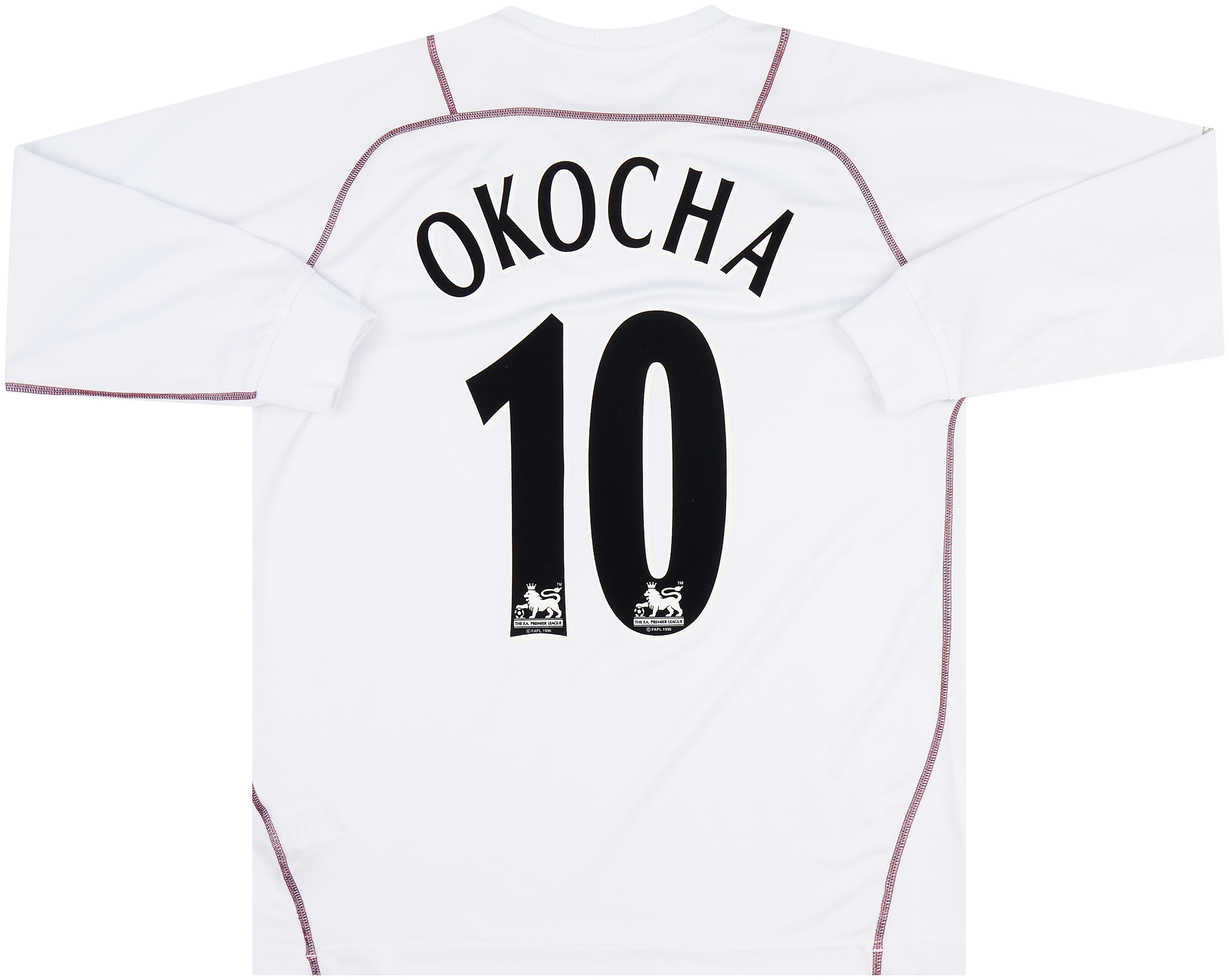 2003-05 Bolton Home L/S Shirt Okocha #10 - Very Good 7/10 - (M)