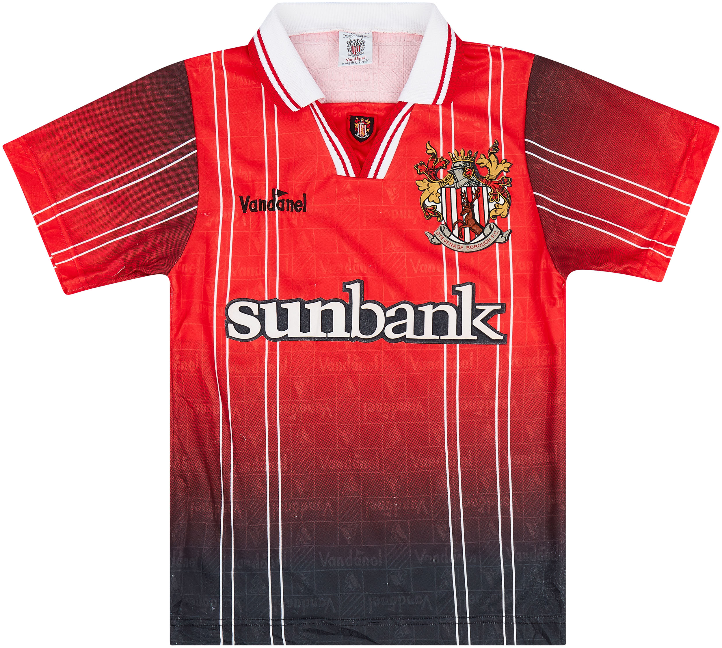 1998-00 Stevenage Borough Home Shirt - Excellent 8/10 - (L.Boys)