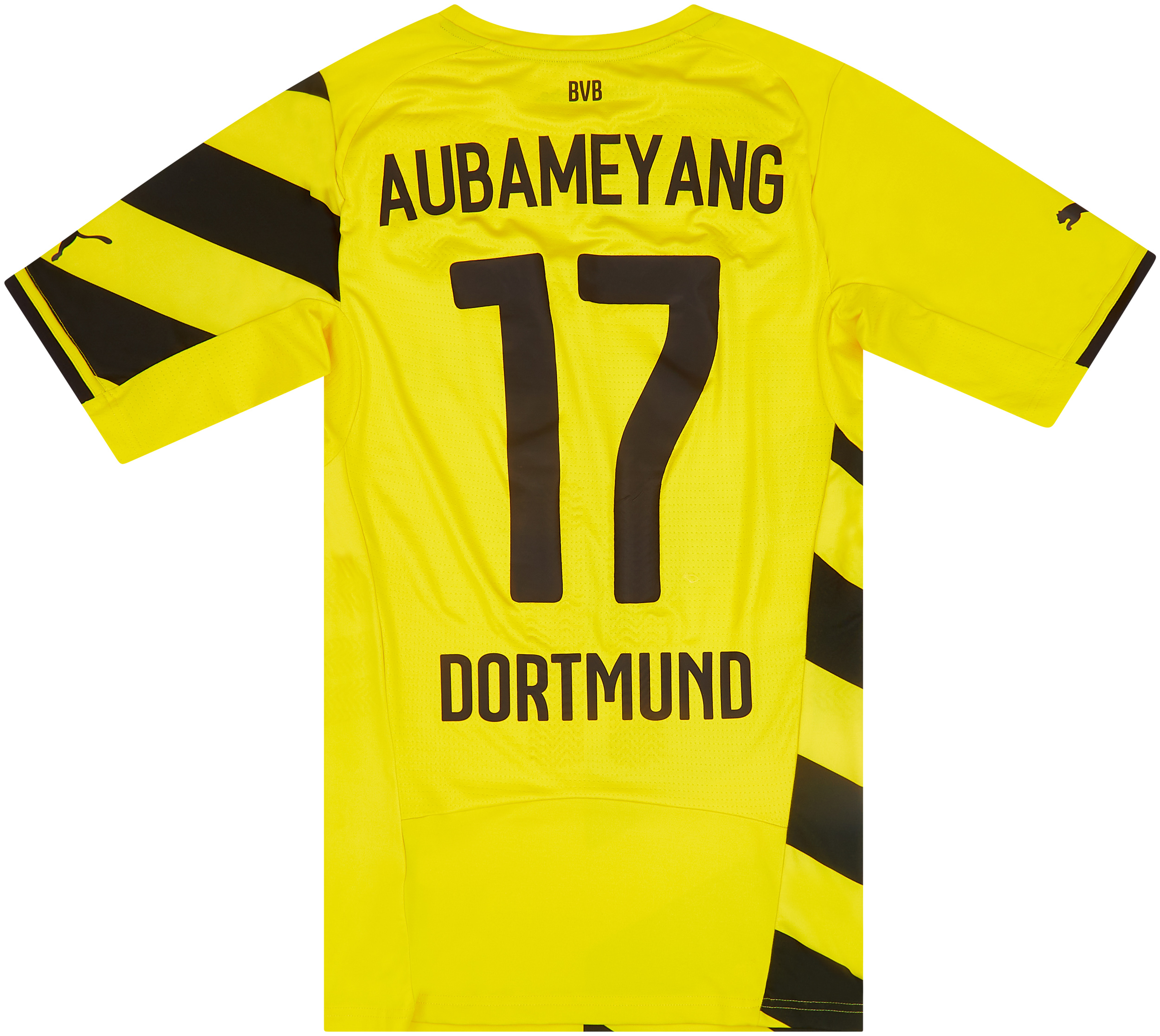2014-15 Dortmund Authentic ACTV Fit Home Shirt Aubameyang #14 - Mint 10/10 - (L)