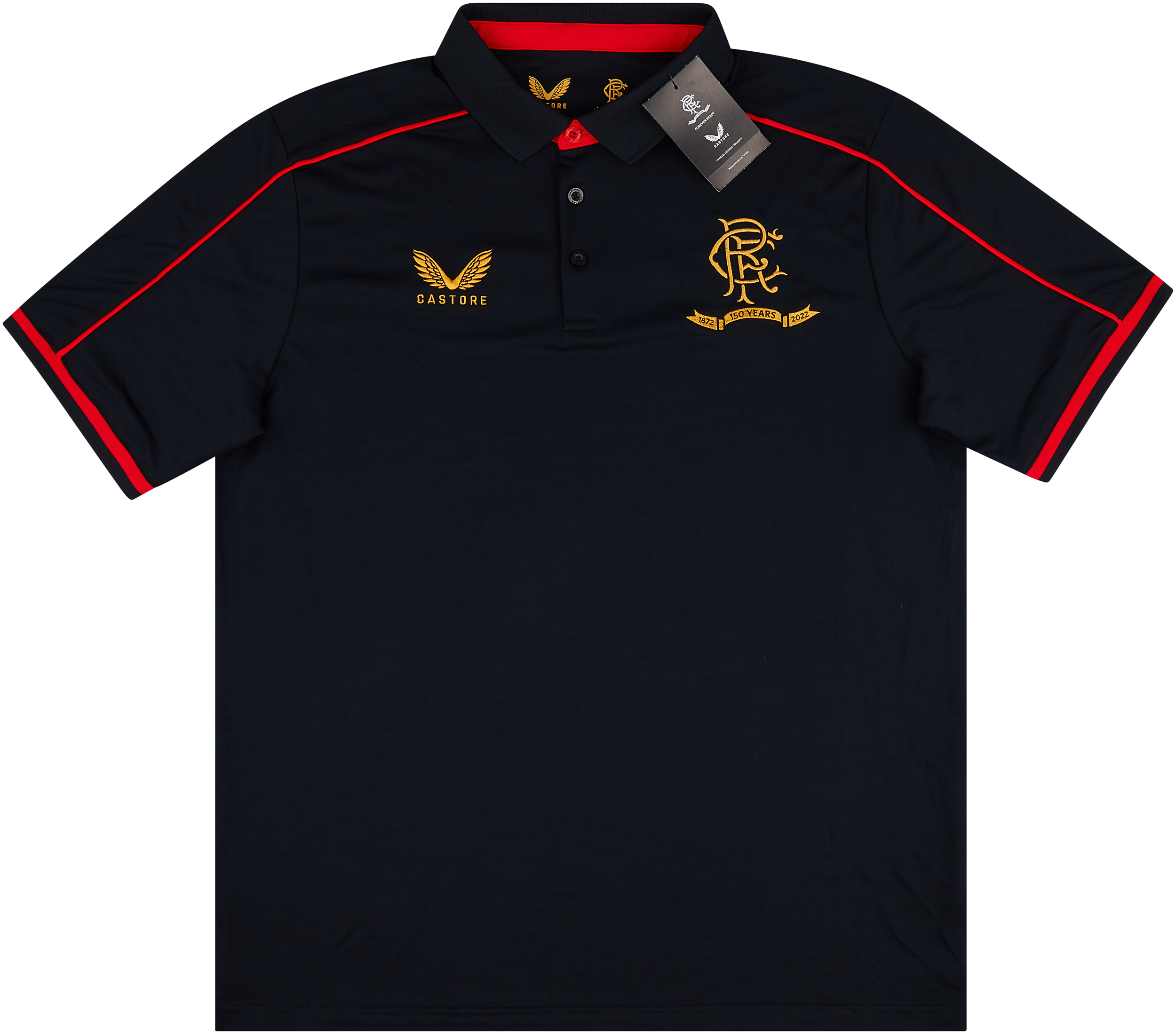 2021-22 Rangers Castore Polo T-Shirt - NEW - (XXL)