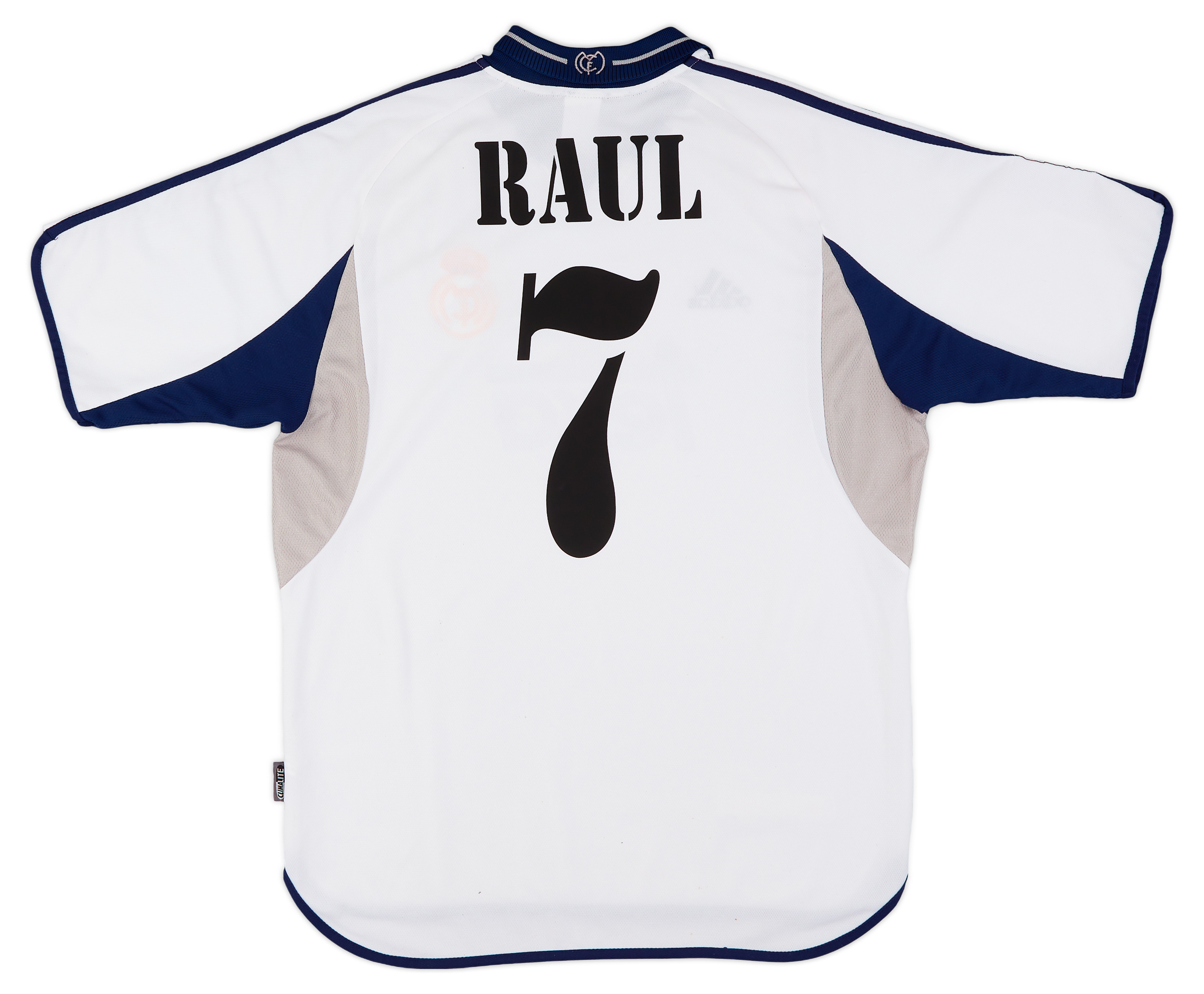 2000-01 Real Madrid Home Shirt Raul #7 - Very Good 7/10 - (M)