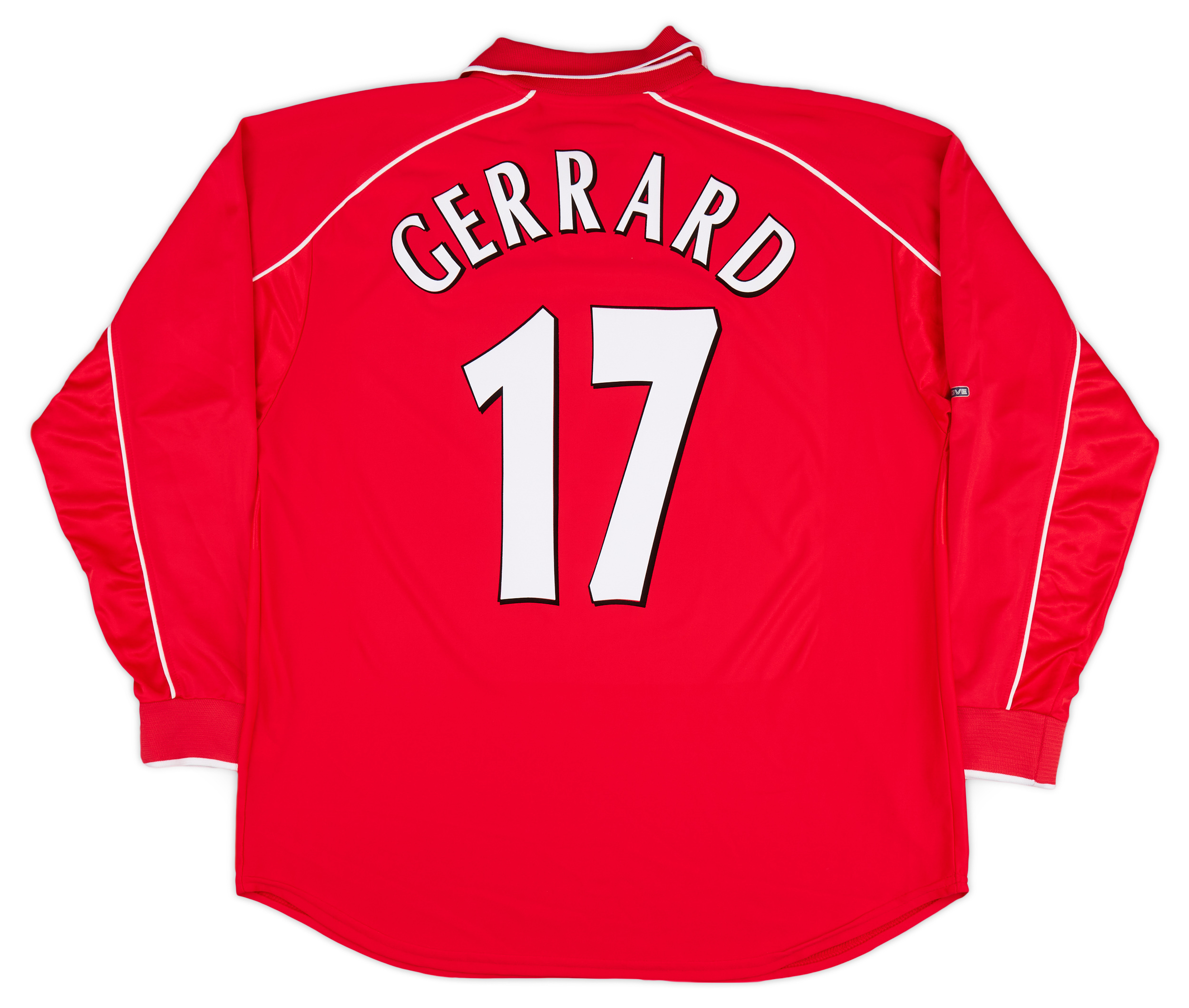 2000-02 Liverpool Home L/S Shirt Gerrard #17 - Excellent 9/10 - (L)