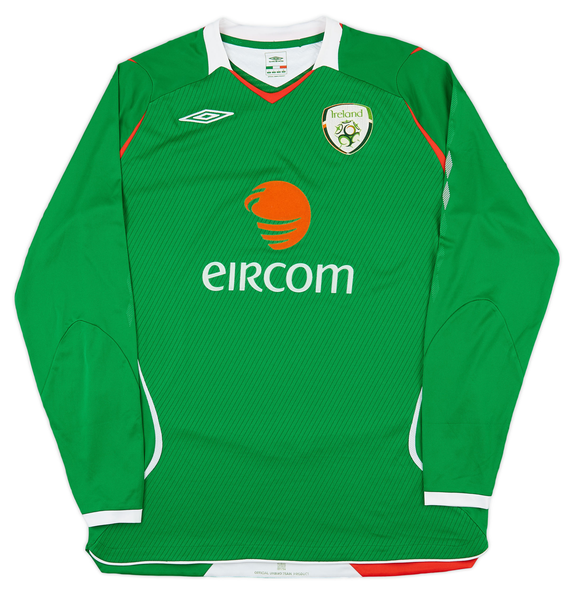 2008-10 Ireland Home L/S Shirt - Excellent 8/10 - (L)