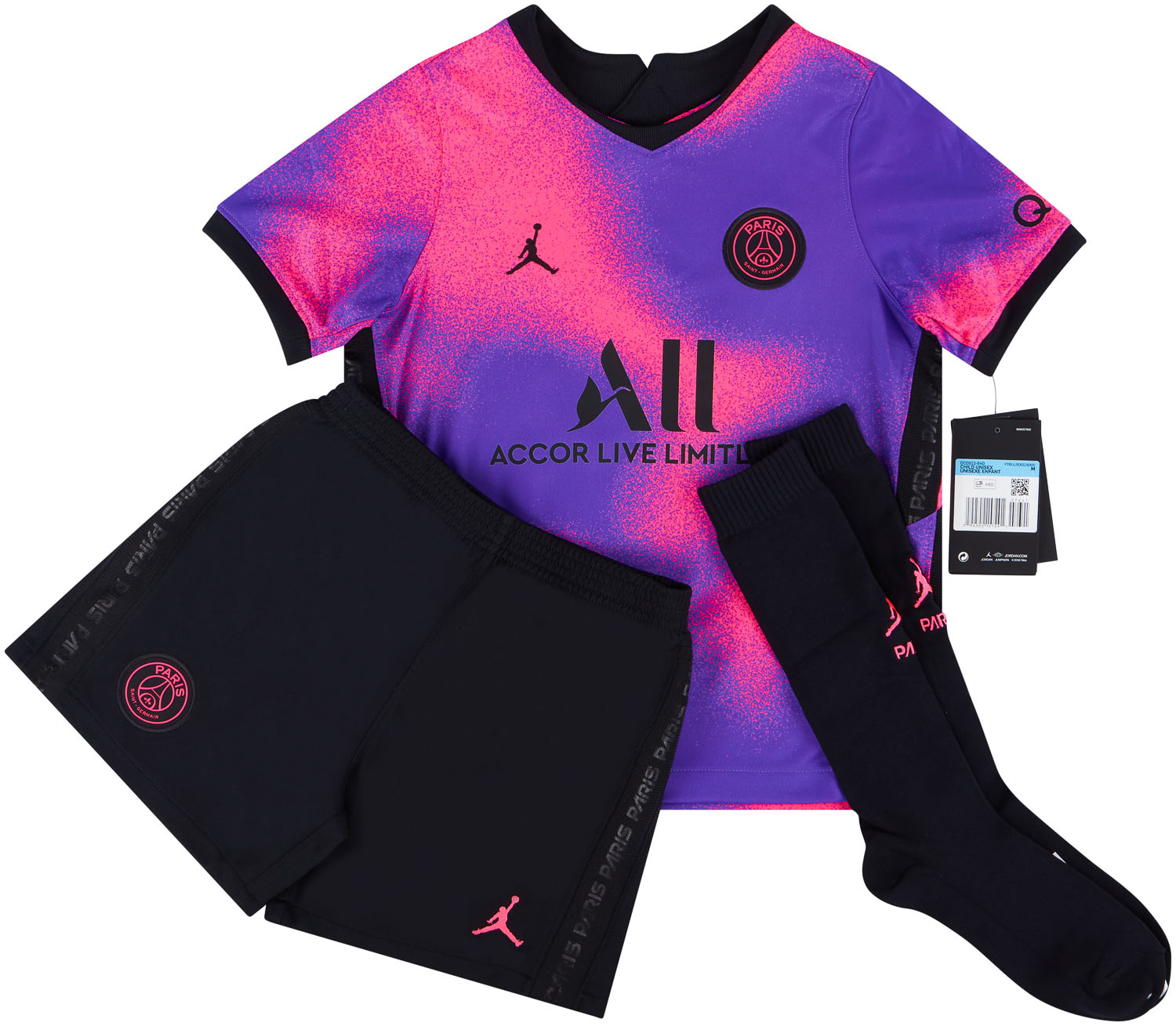 2020-21 Paris Saint-Germain Fourth Full Kit Mbappé #7 - NEW - (Little Kids)