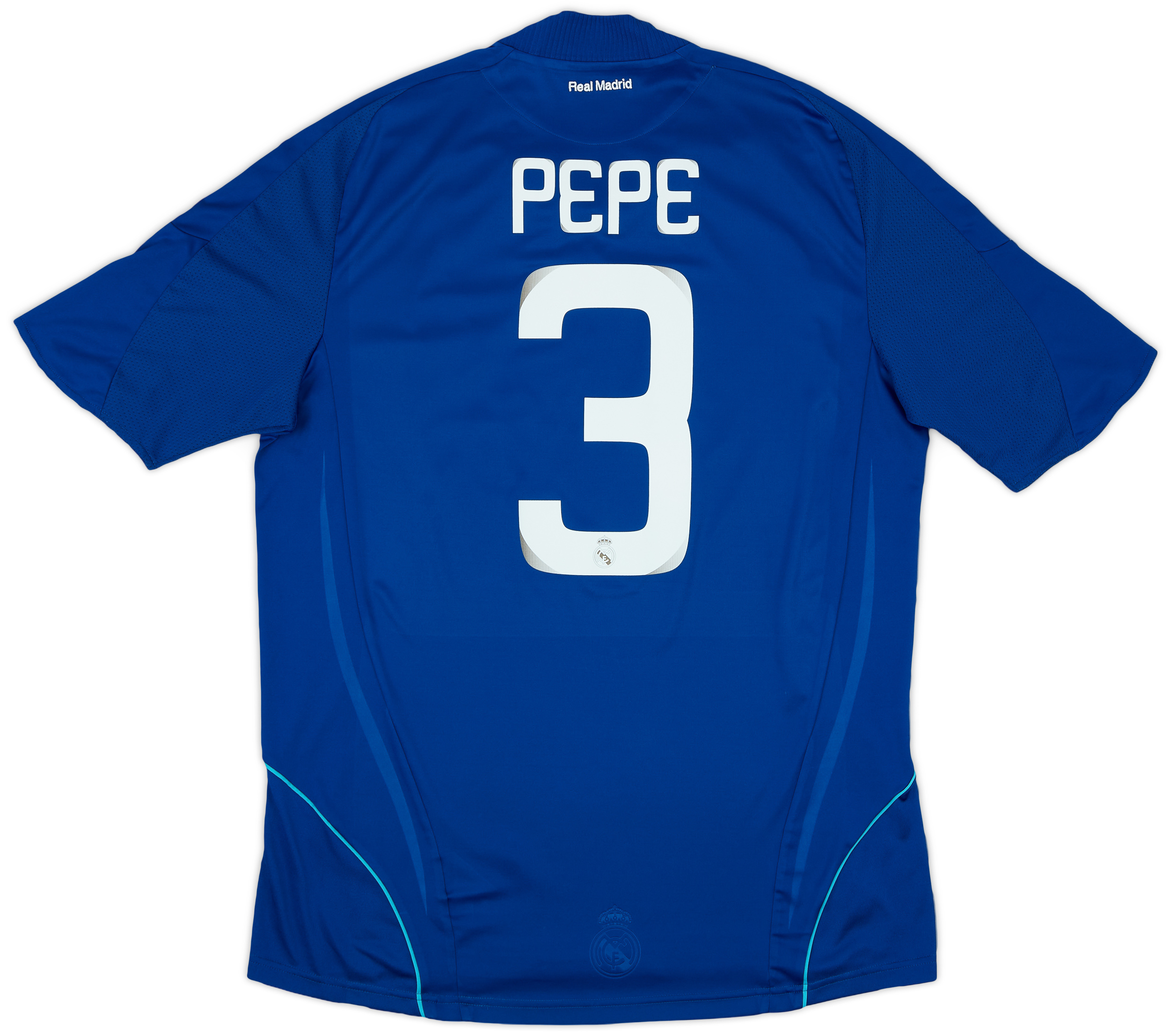 2008-09 Real Madrid Away Shirt Pepe #3 - Very Good 7/10 - (L)