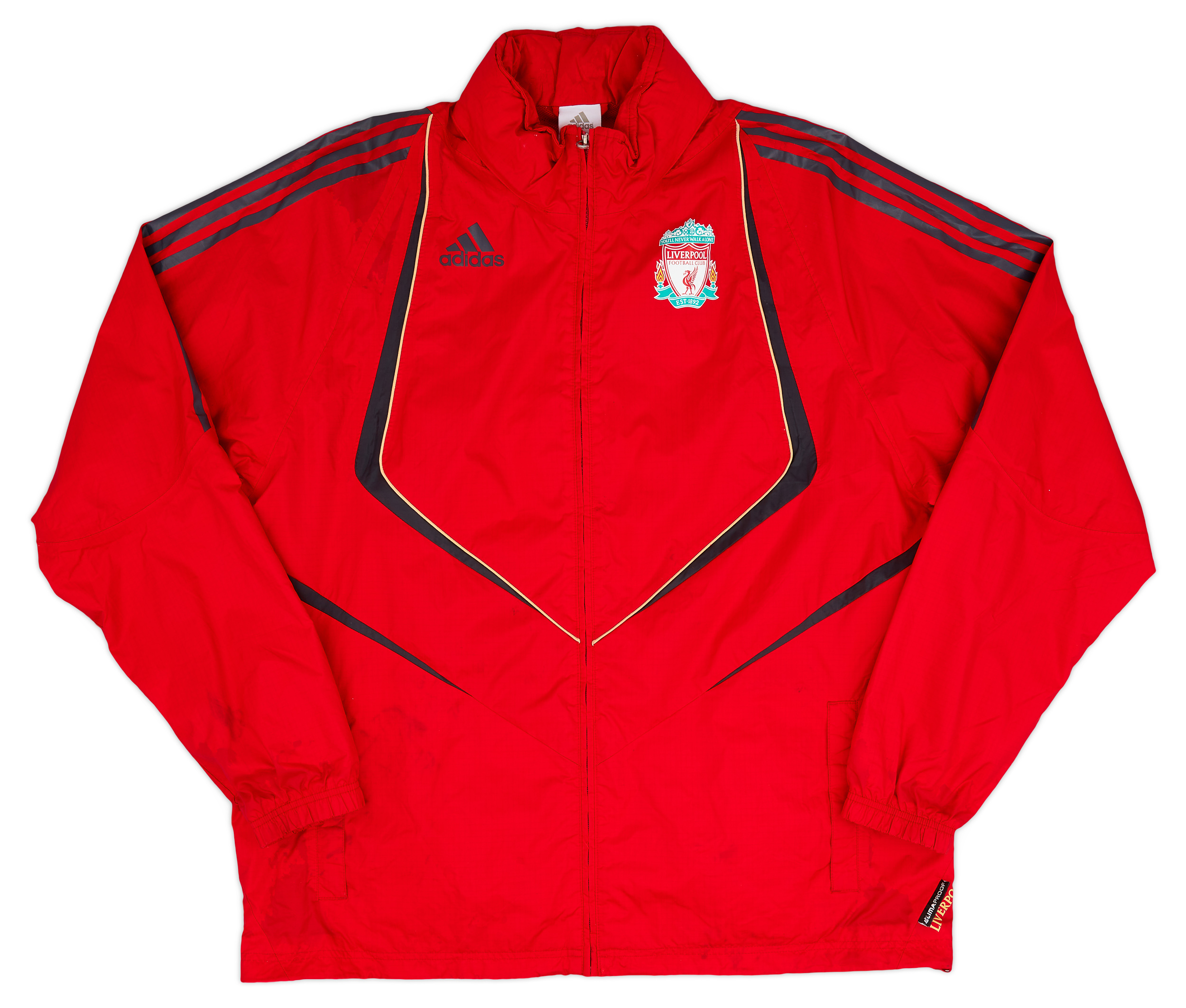2009-10 Liverpool adidas Bench Coat - Excellent 9/10 - (L/XL)