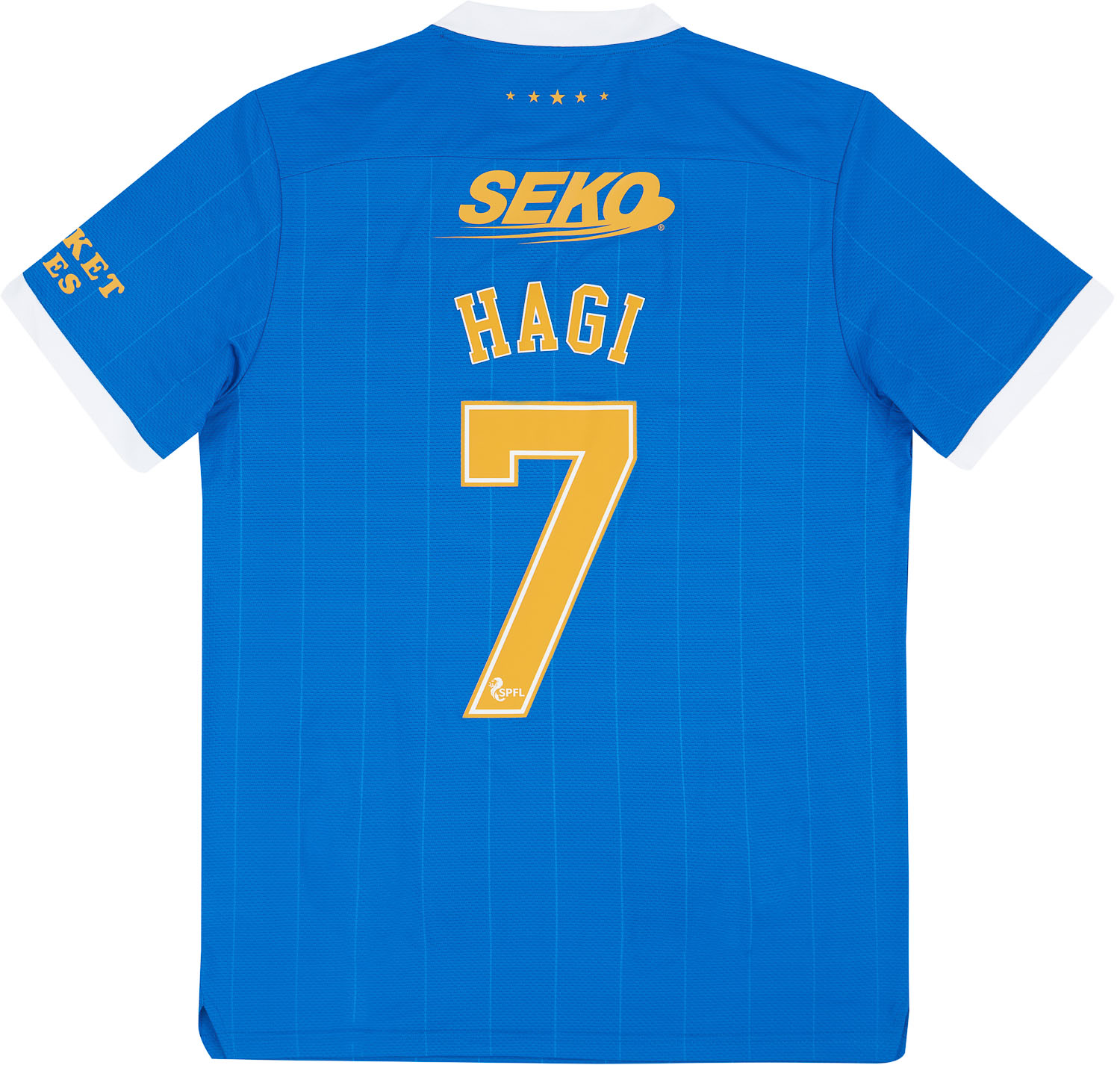 2021-22 Rangers Player Issue Pro '150 Years Anniversary' Home Shirt Hagi #7