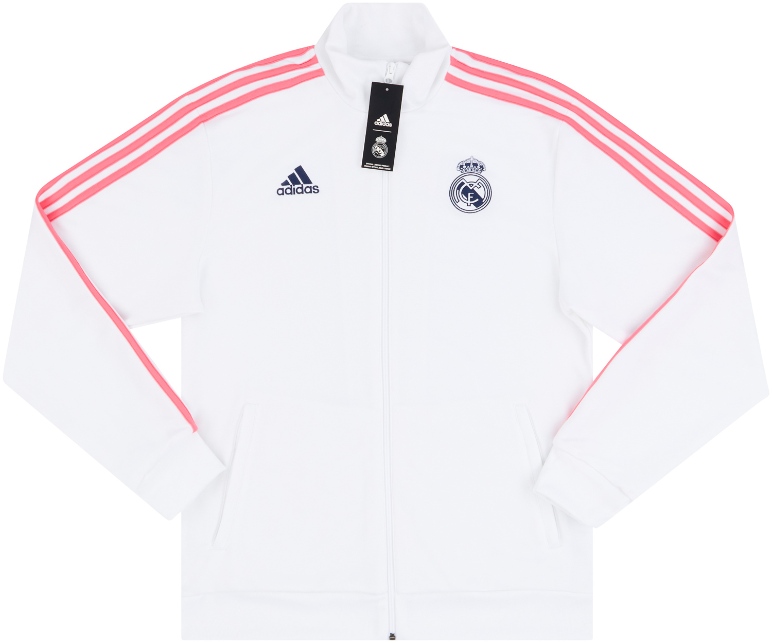 2020-21 Real Madrid adidas 3-Stripe Track Jacket - NEW