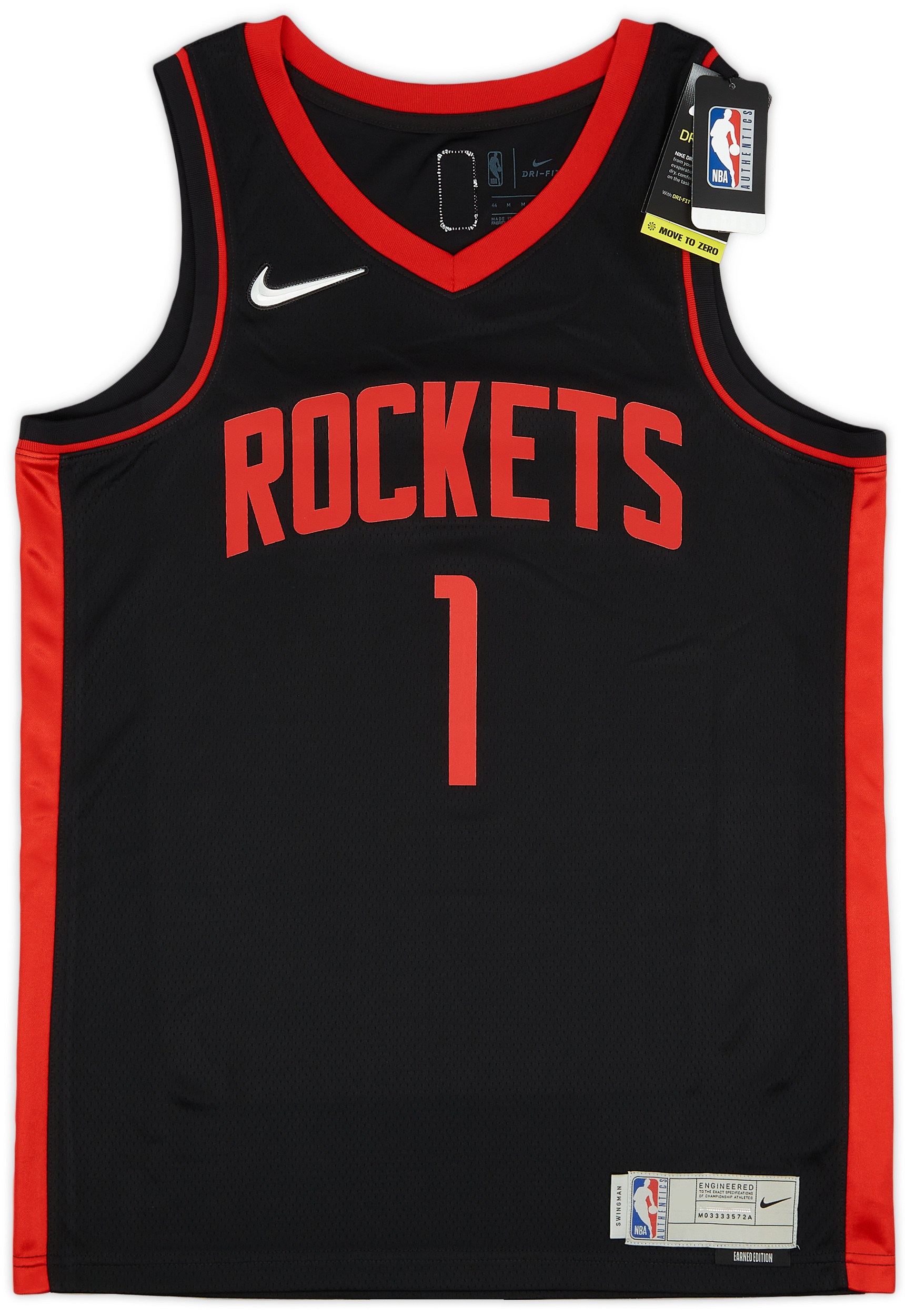 2020-21 Houston Rockets Wall #1 Nike Swingman Alternate Jersey (M)