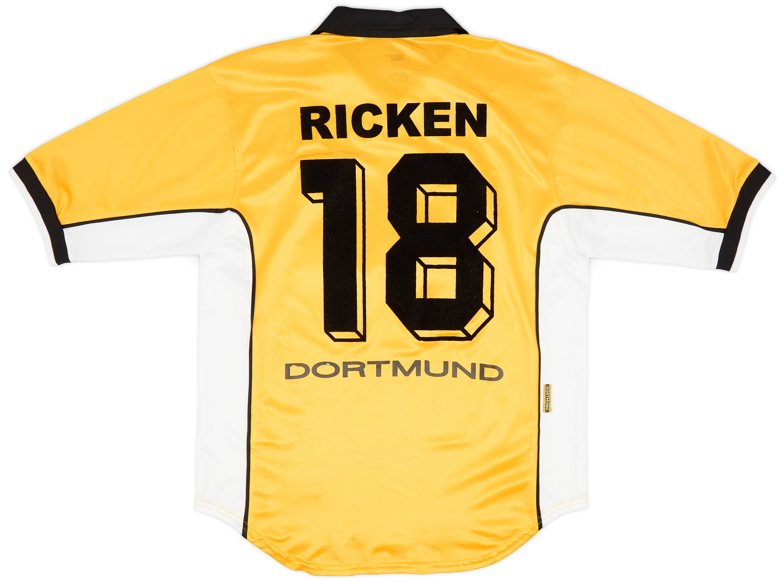1998-00 Borussia Dortmund Home Shirt Ricken #18 - 8/10 - (M)