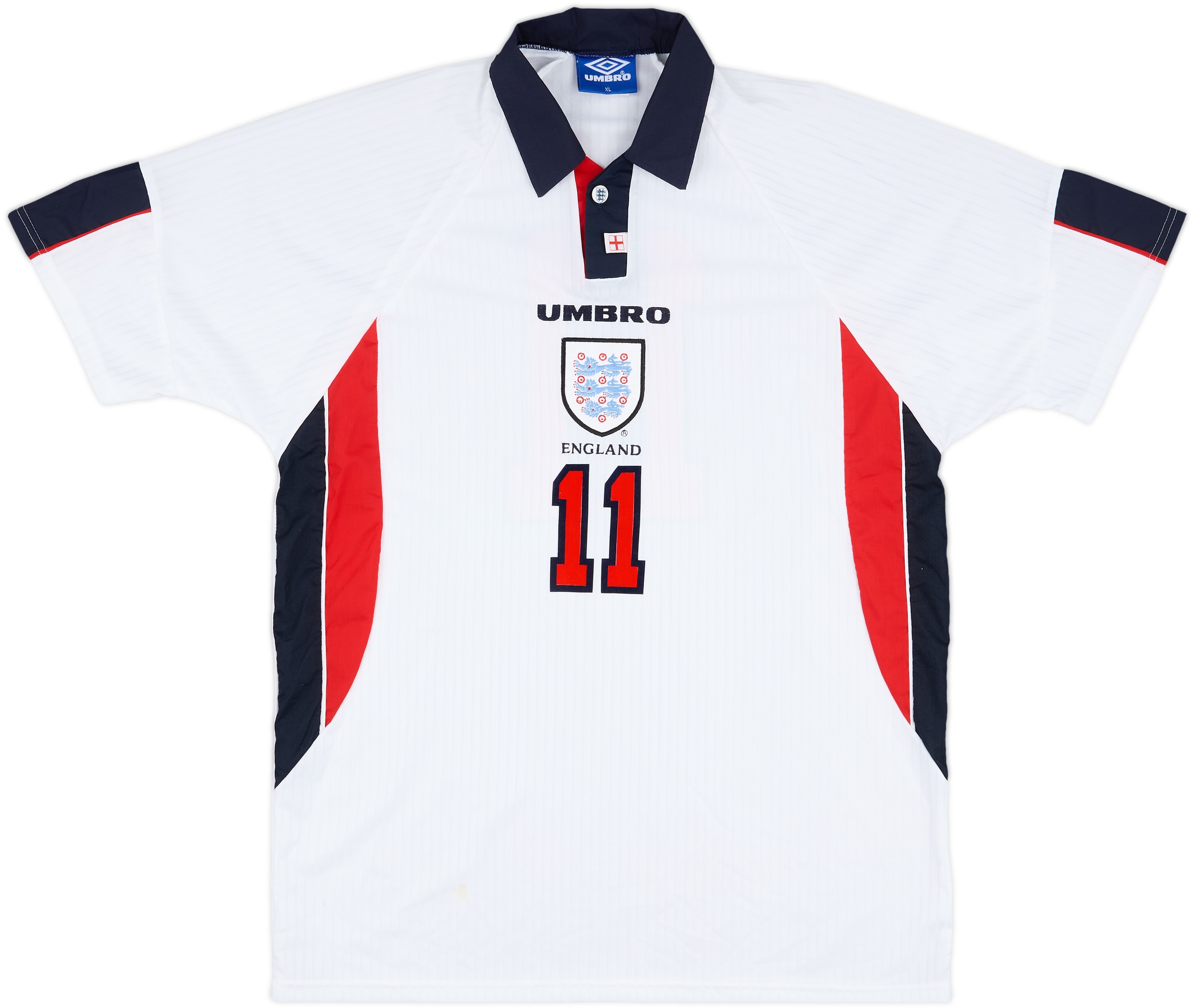 1997-99 England Match Issue Home Shirt #11 (McManaman)