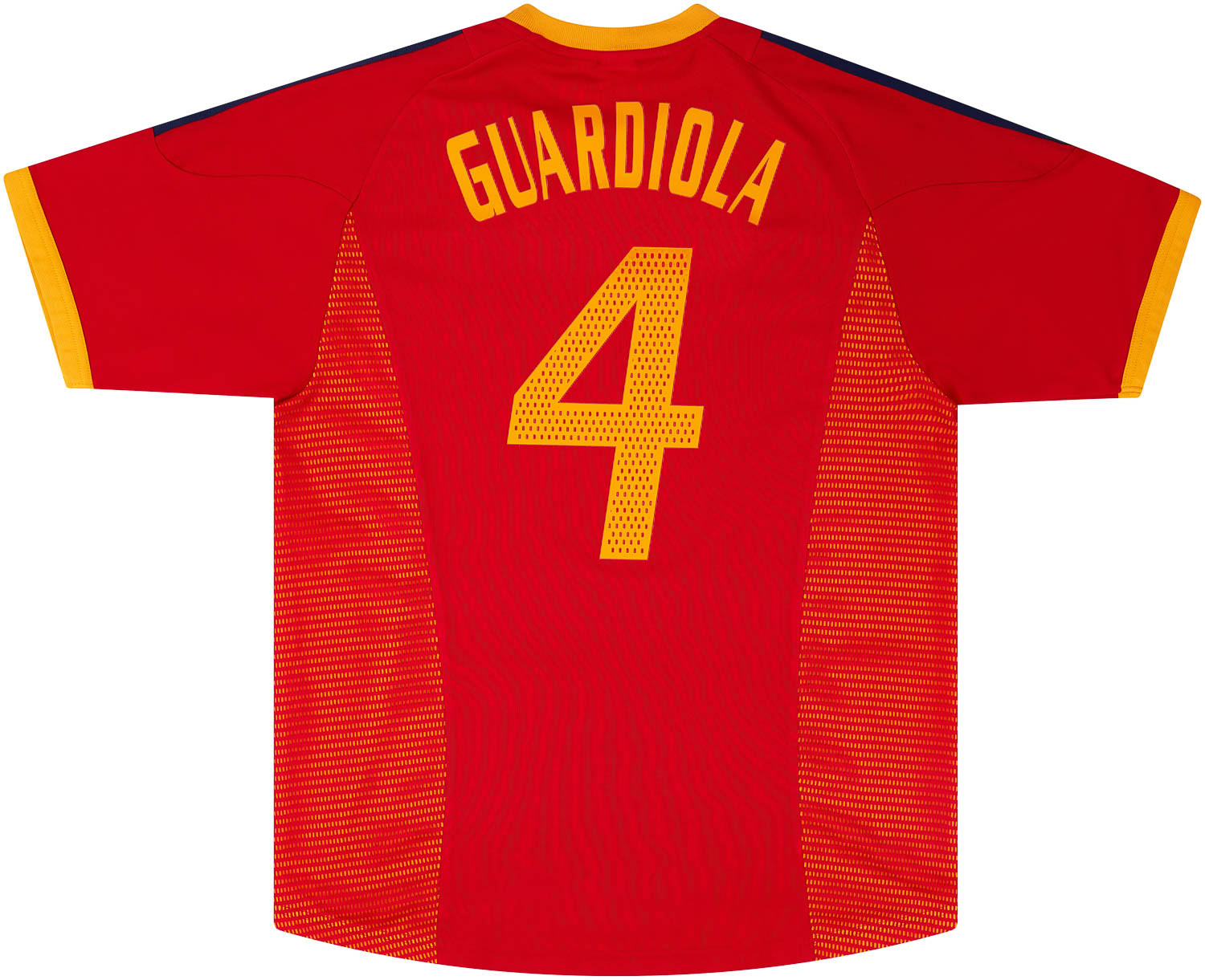 2002-04 Spain Home Shirt Guardiola #4 (Very Good) XL