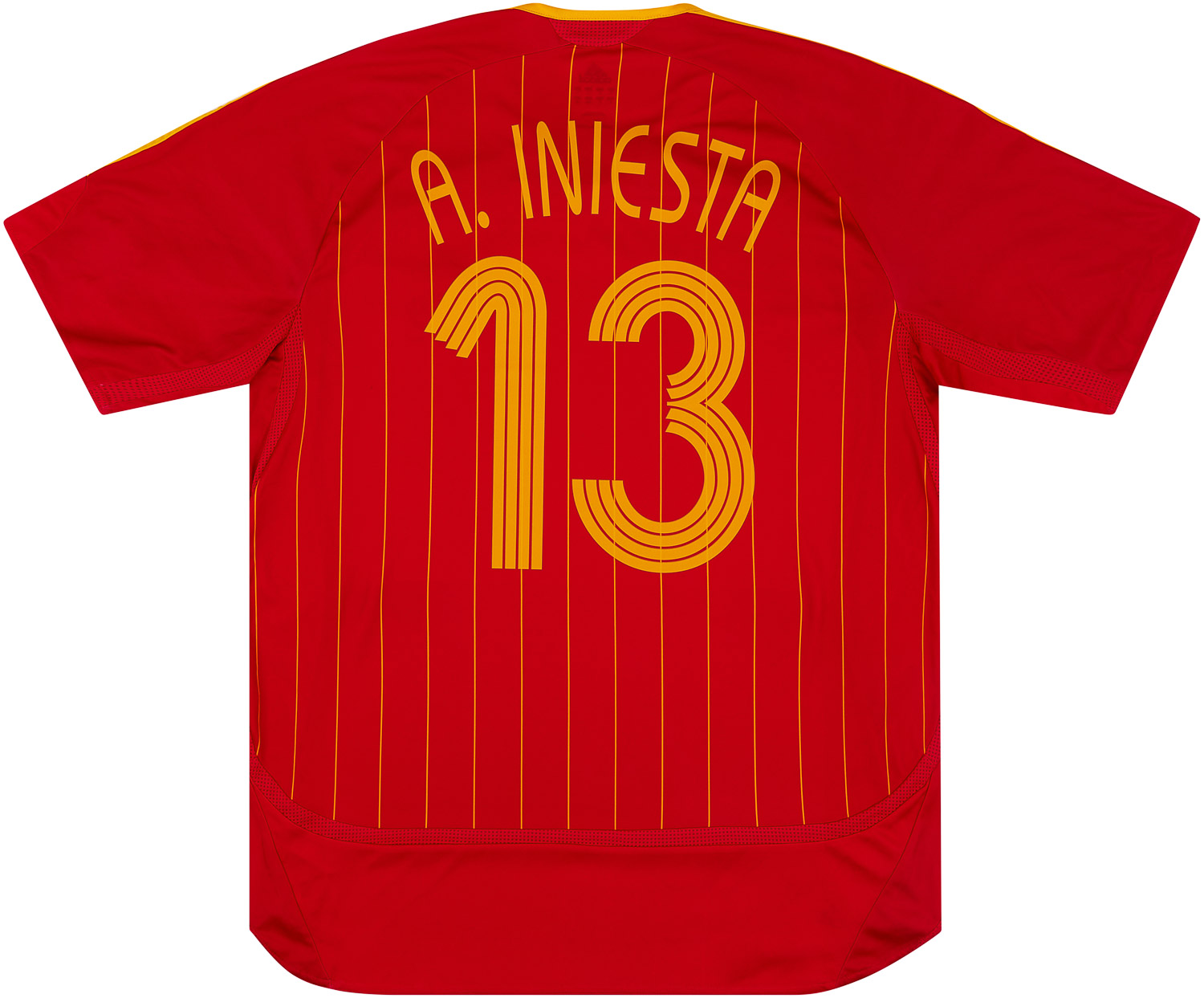 2006-08 Spain Home Shirt A.Iniesta #13 (Excellent - 9/10)