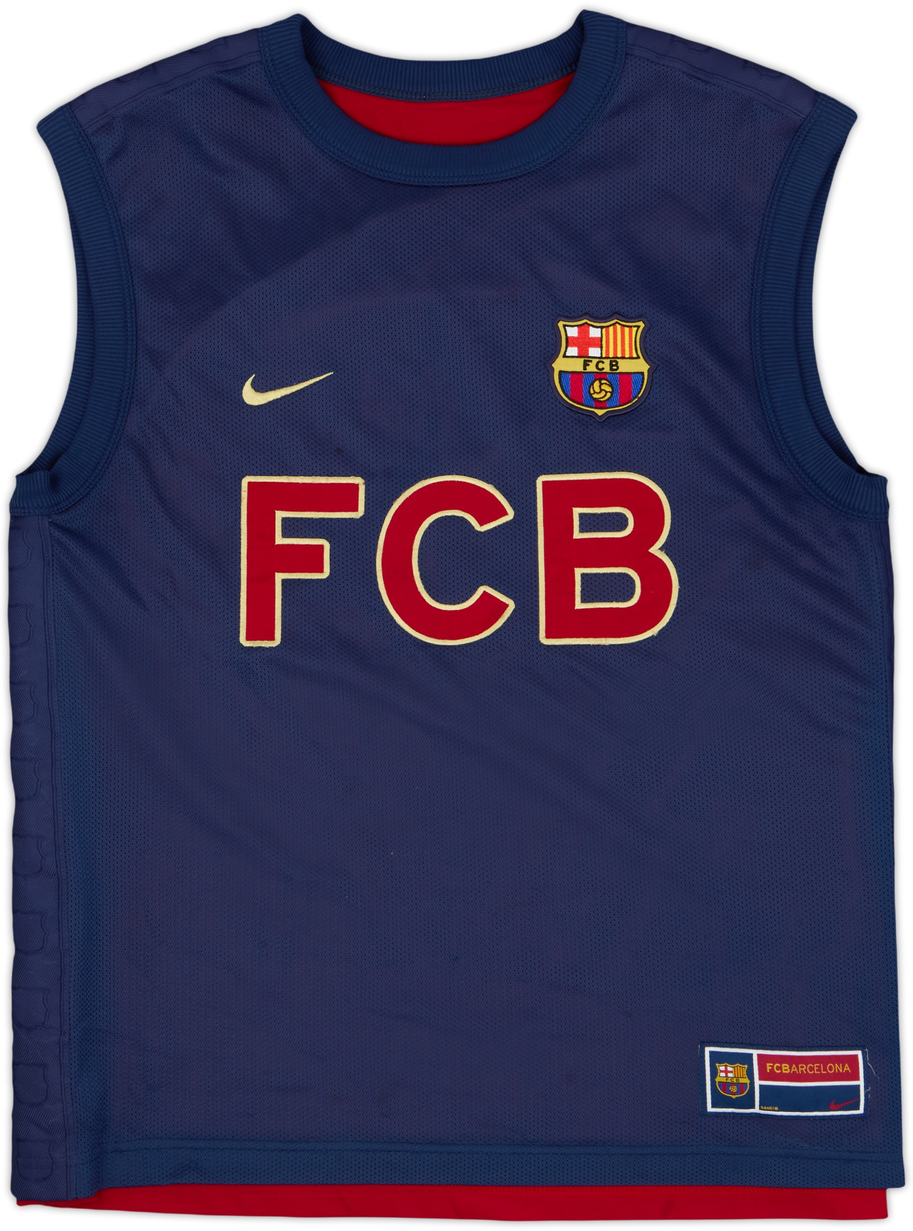 2001-02 Barcelona Nike Reversible Training Vest - 9/10 - (M)
