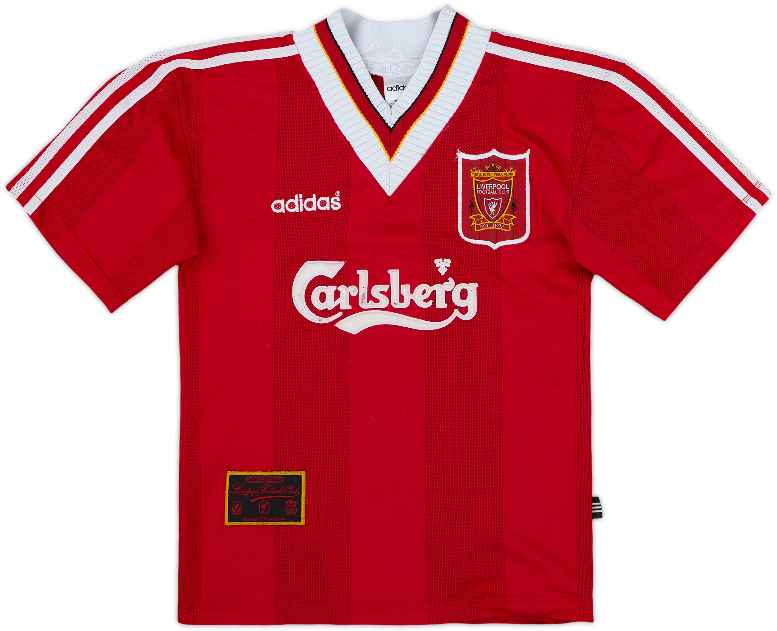 1995-96 Liverpool Home Shirt - 5/10 - (7-8 Years)