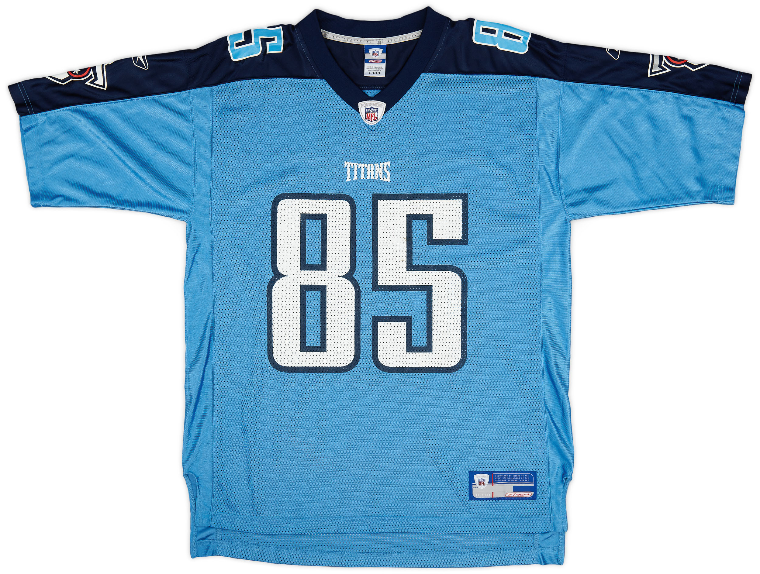 2002-04 Tennessee Titans Mason #85 Reebok On Field Alternate Jersey ...