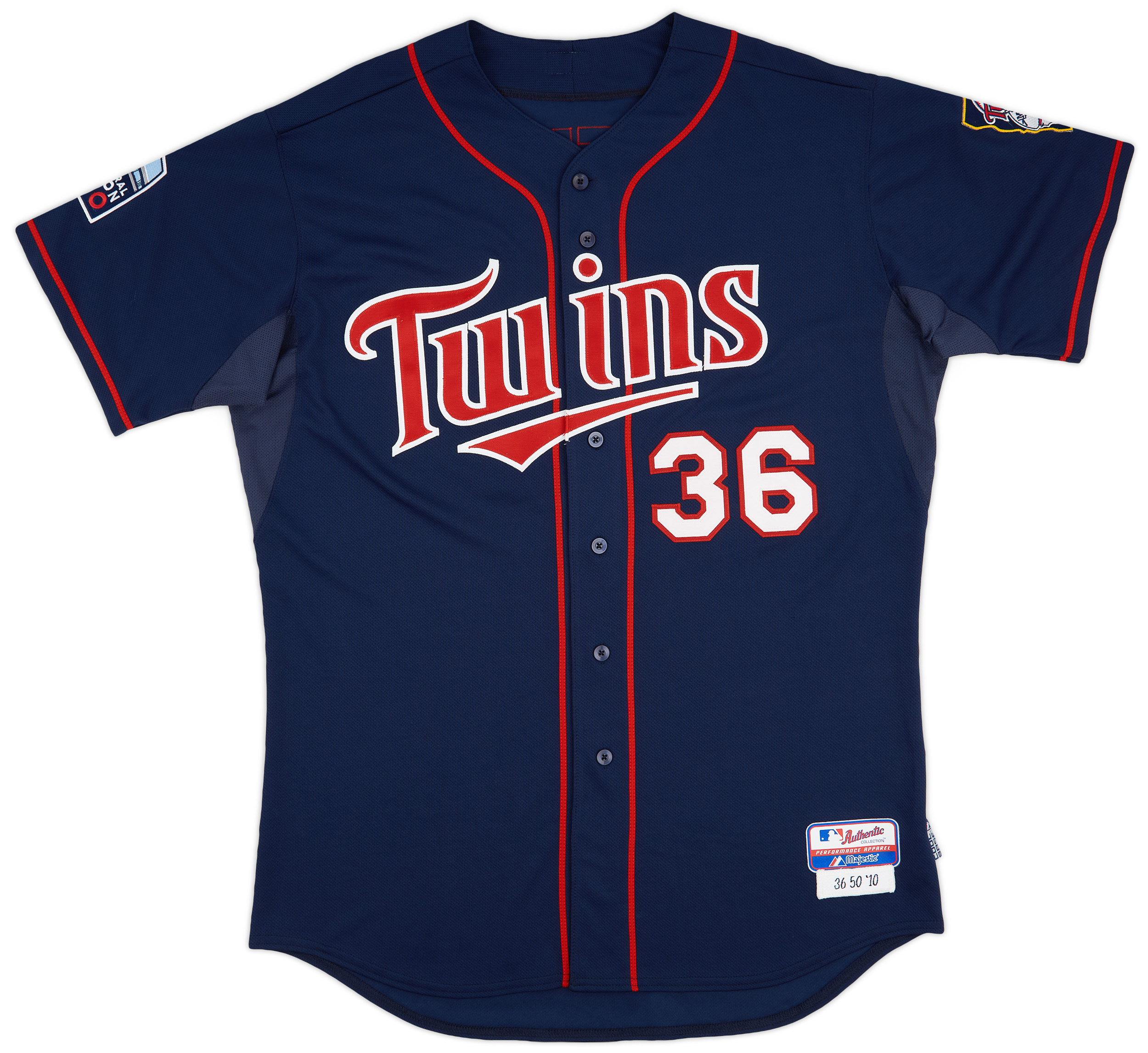 2010 Minnesota Twins Nathan #36 Team Issued Majestic Alternate Jersey ...