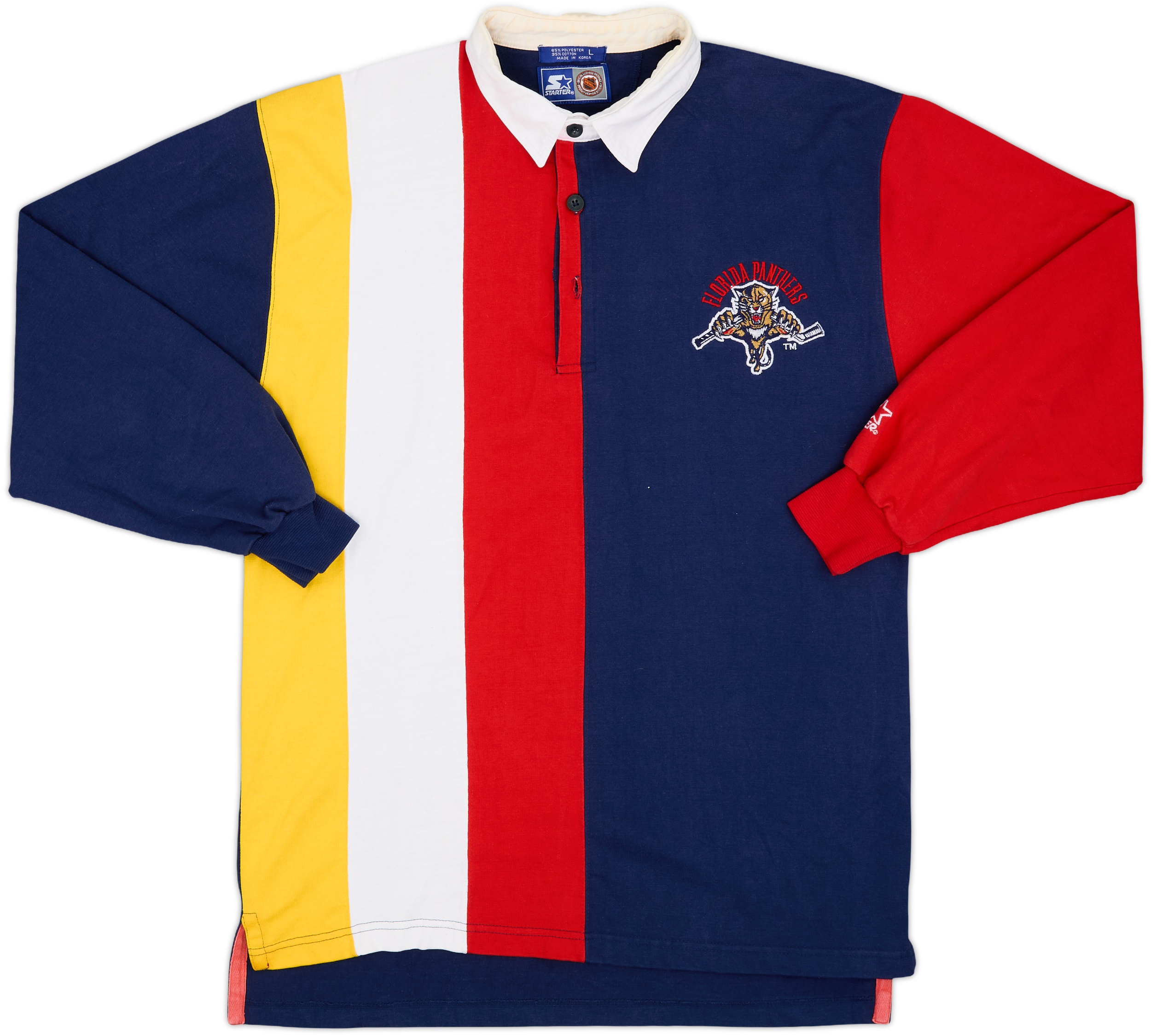 1993-99 Florida Panthers Starter Rugby Polo Shirt - 7/10 - (L)