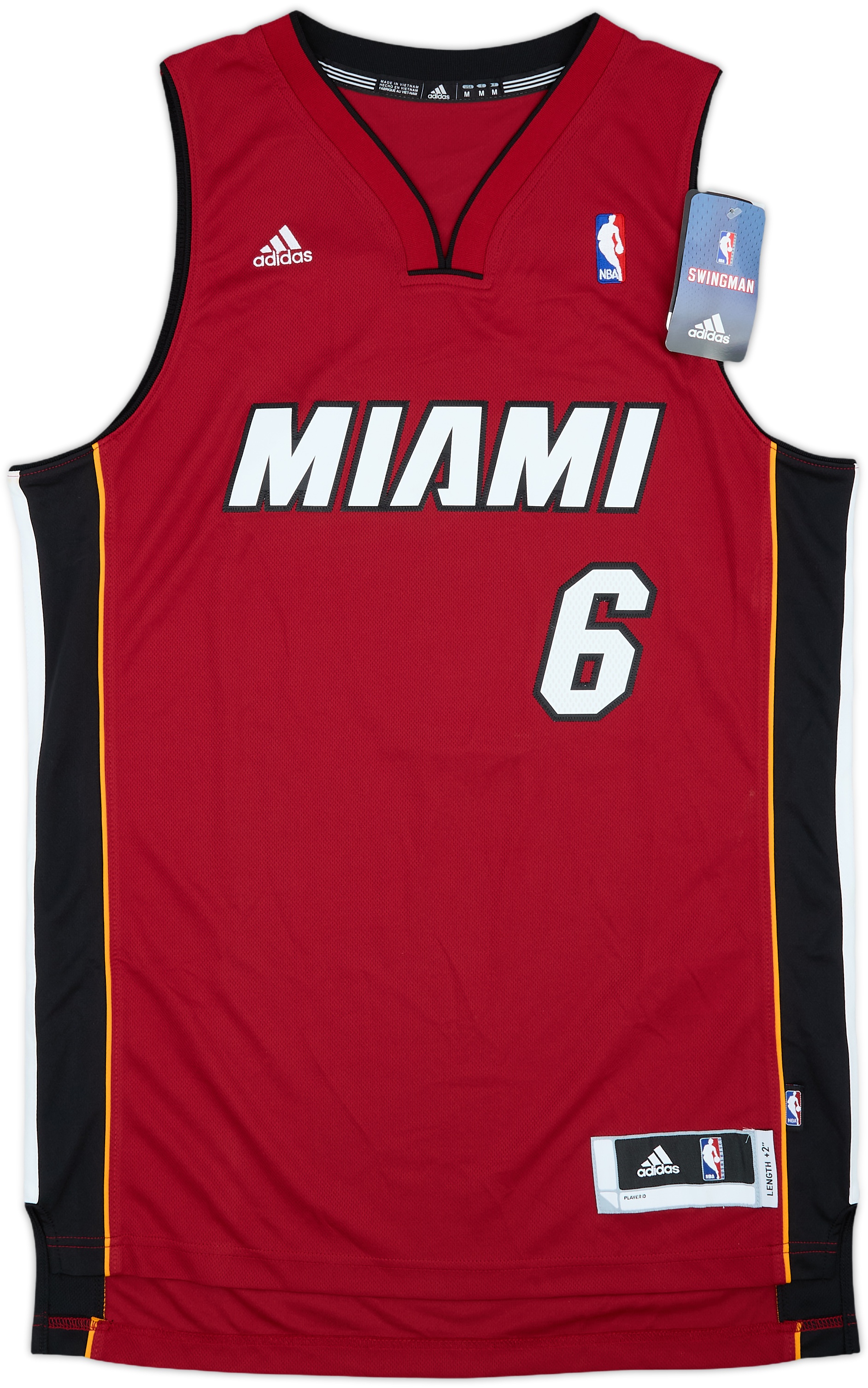 2010-14 Miami Heat James #6 adidas Swingman Alternate Jersey (M)