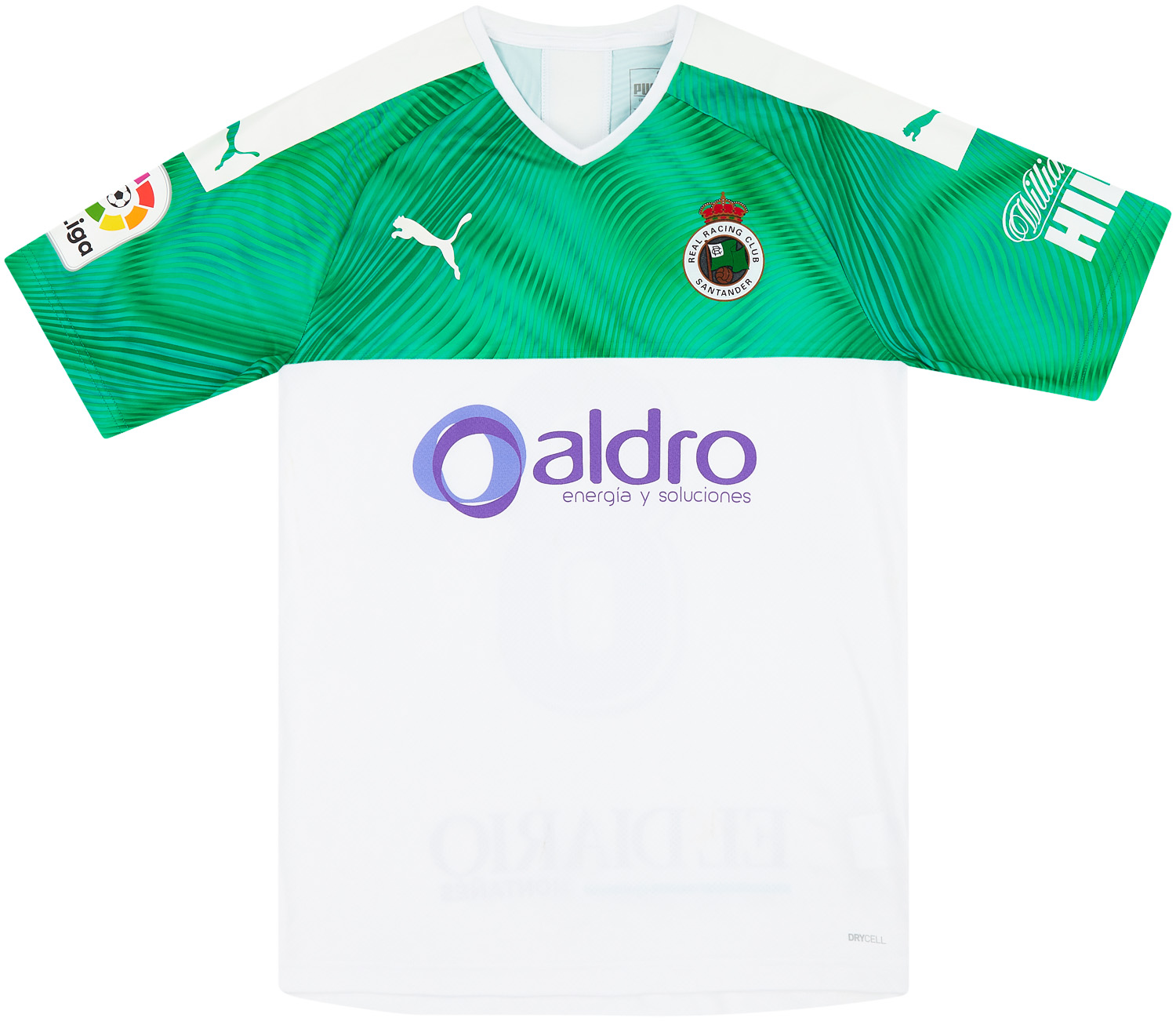 2019-20 Racing Santander Match Issue Home Shirt A.Nkaka #8