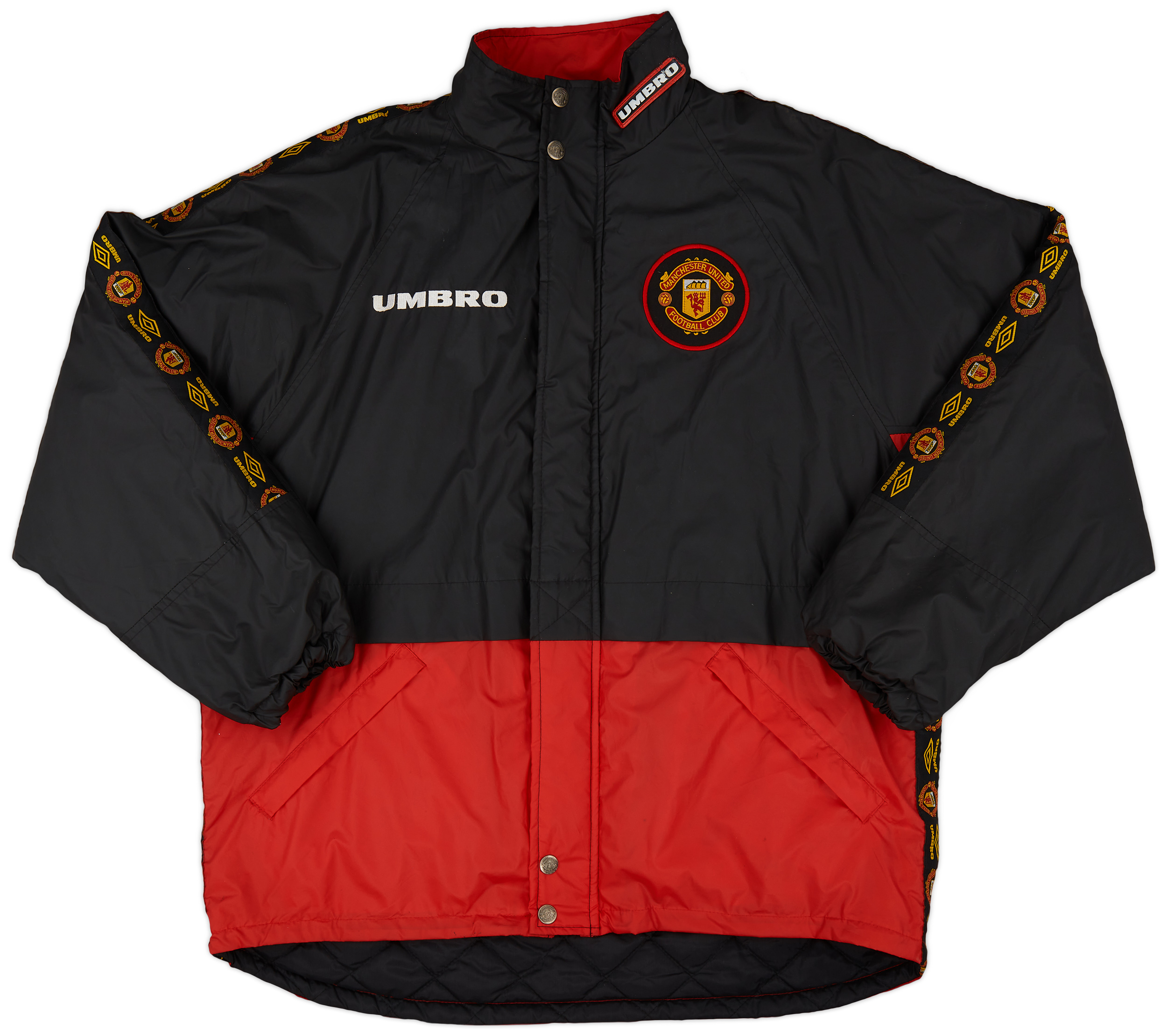 1996-97 Manchester United Umbro Padded Bench Coat - 9/10 - (L)