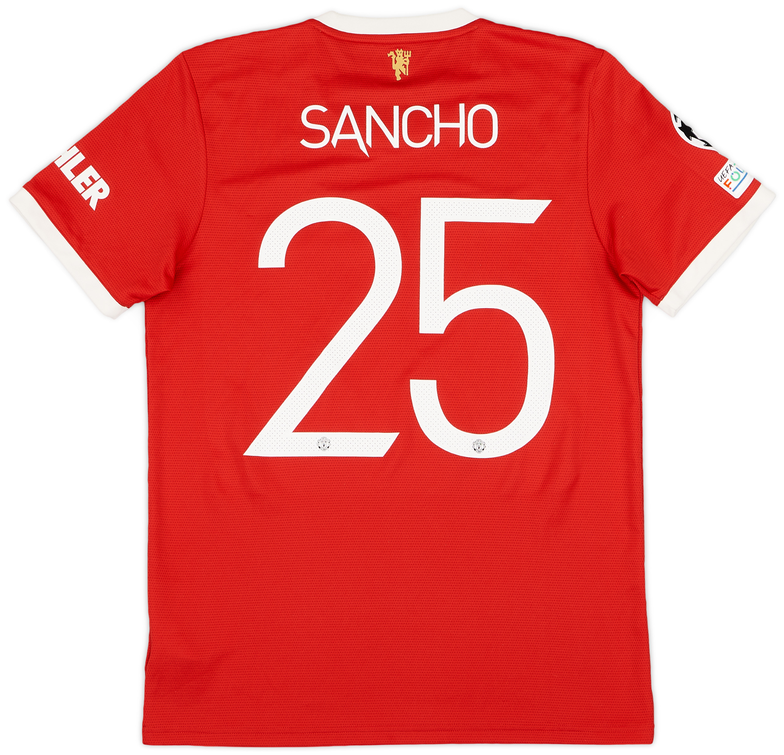 2021-22 Manchester United Home Shirt Sancho #25 - 9/10 - (M)