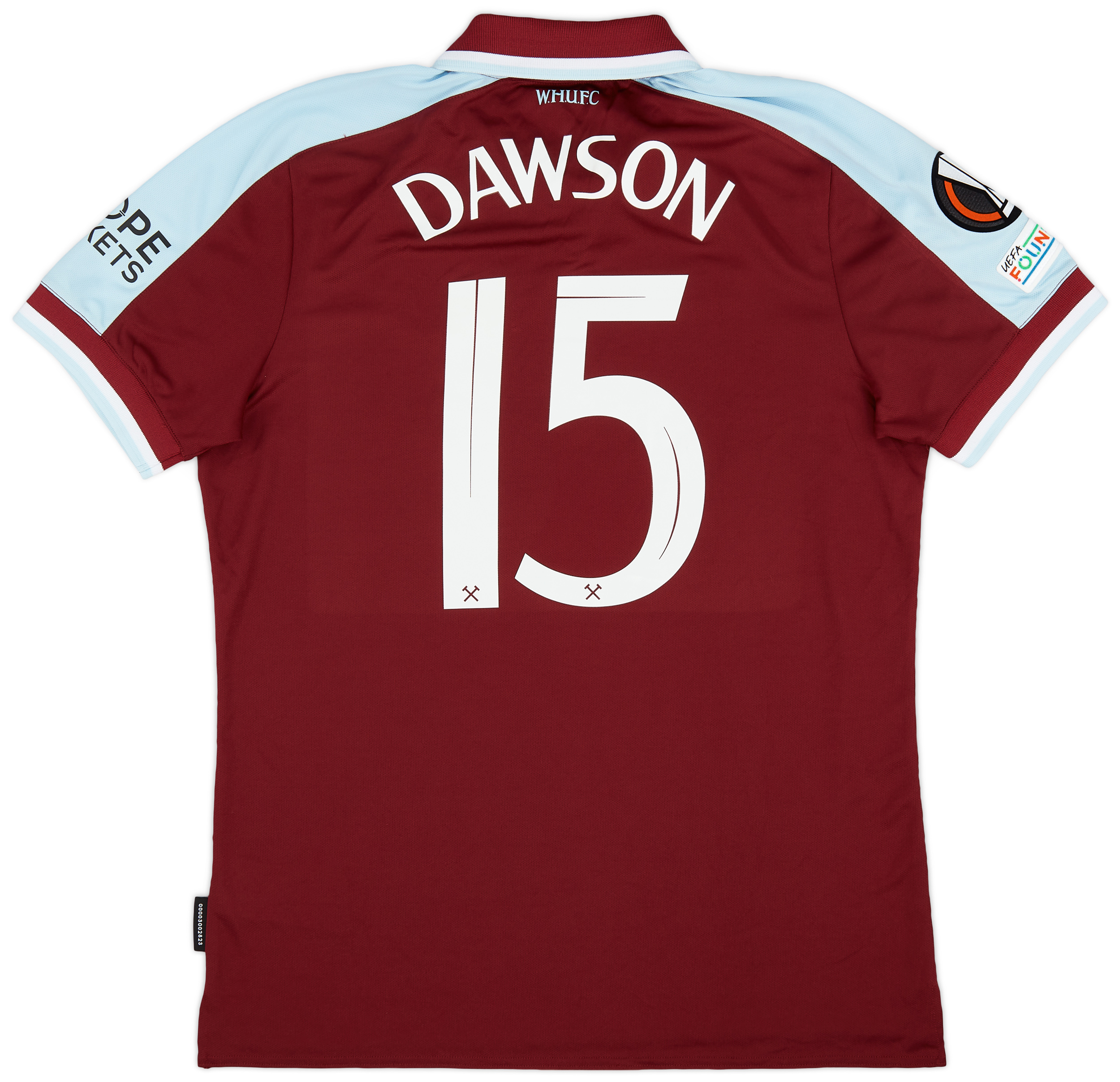 2021-22 West Ham Home Shirt Dawson #15 - (L)