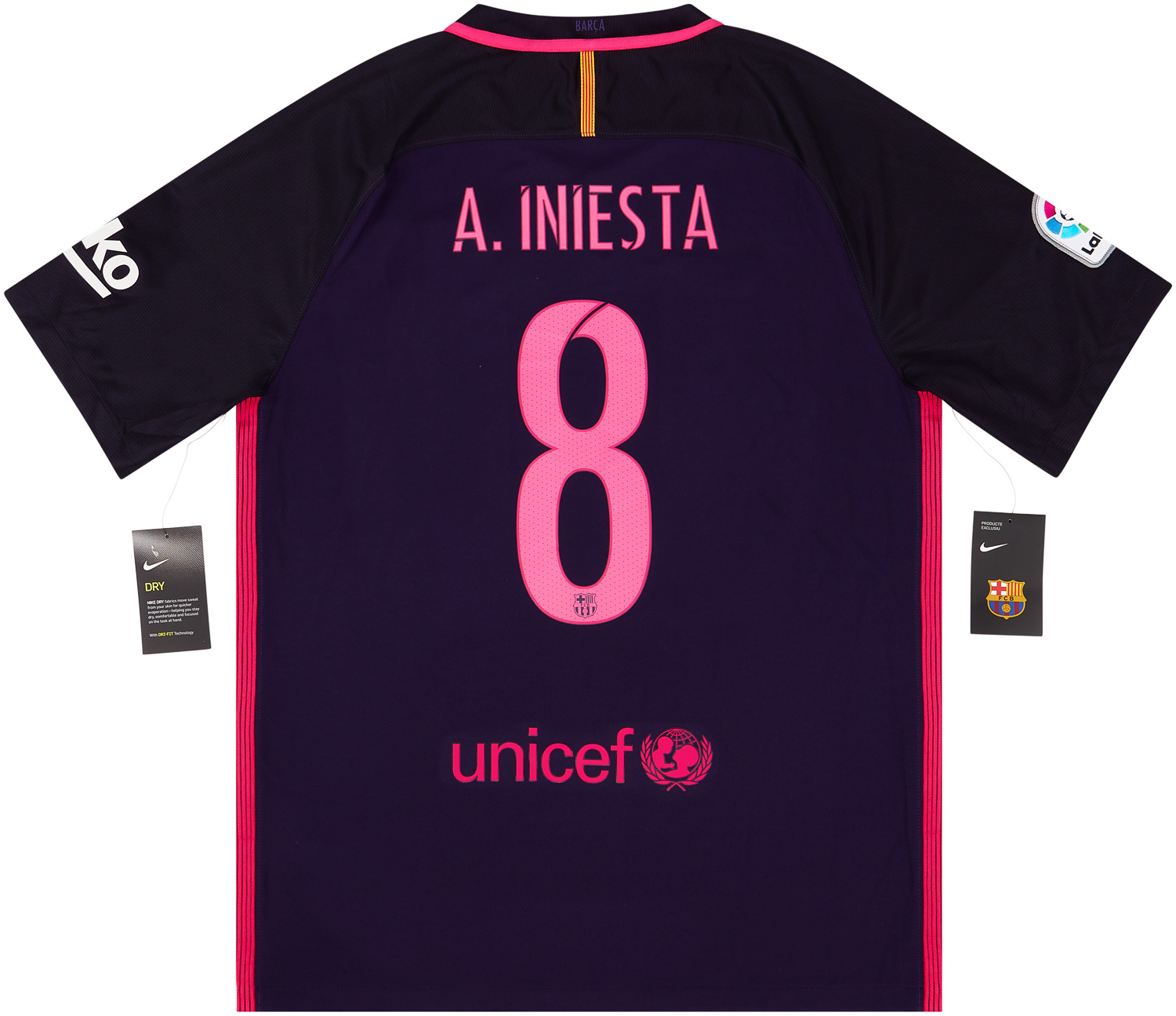 2016-17 Barcelona Away Shirt Iniesta #8