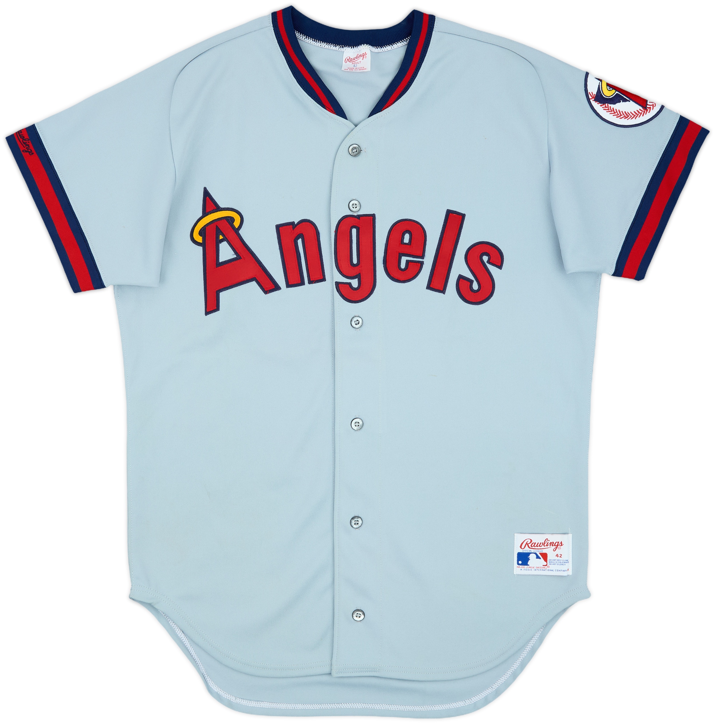 1989-92 California Angels Rawlings Authentic Away Jersey - 8/10 - (L)