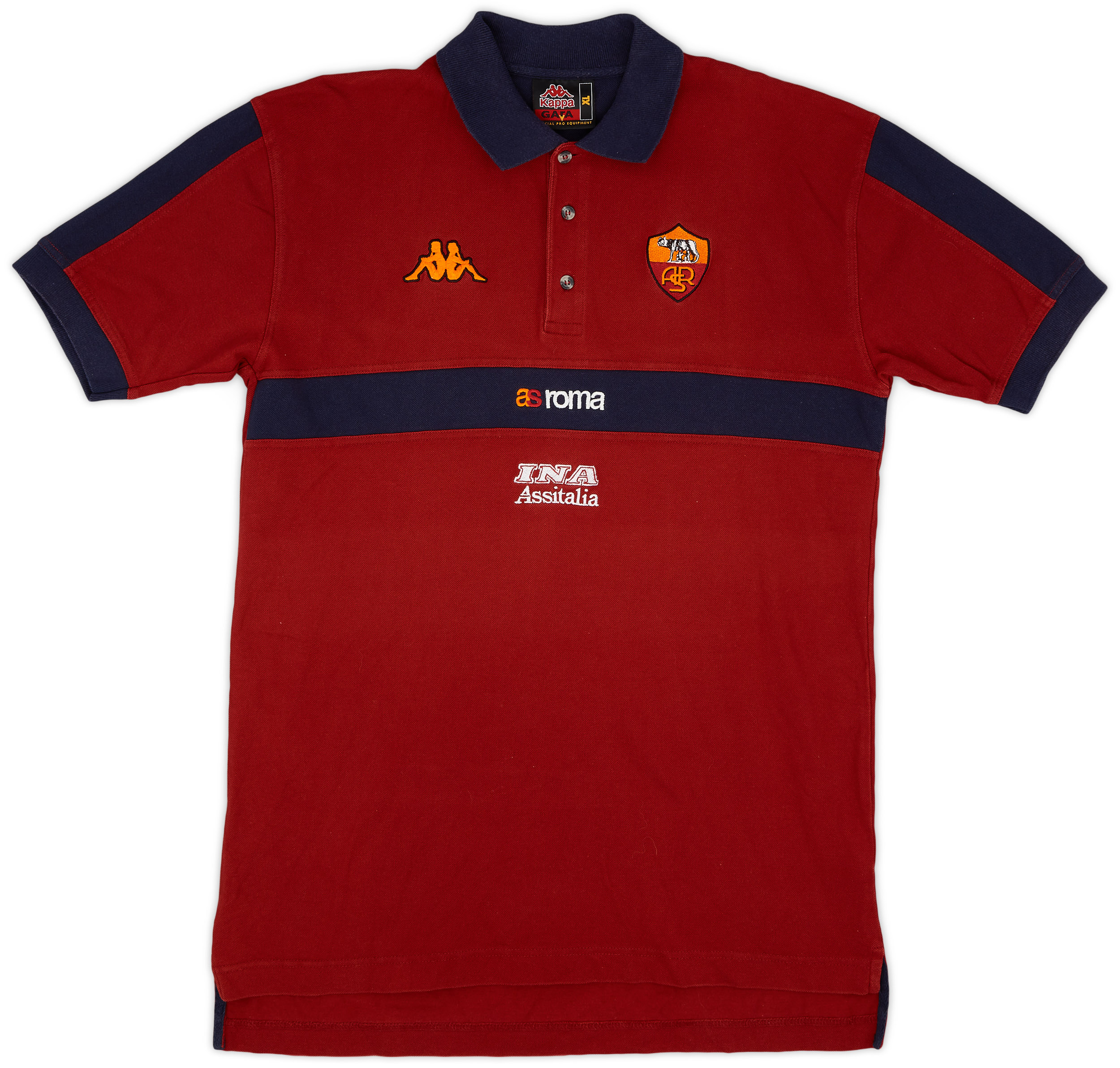 2000-01 Roma Kappa Polo Shirt - 10/10 - (XL)