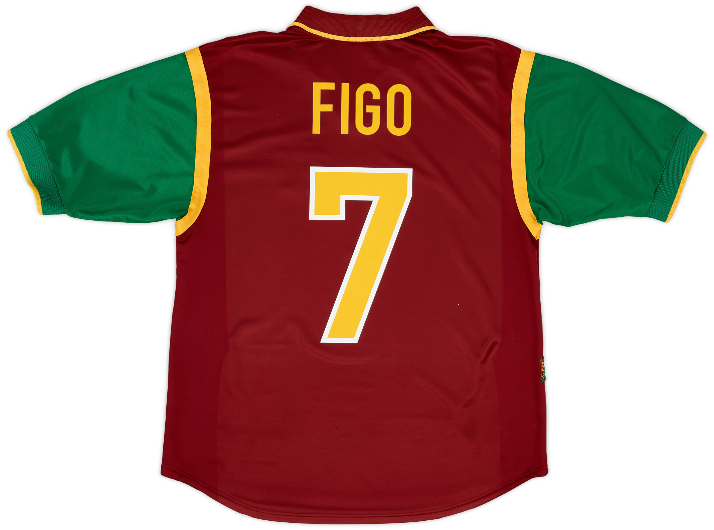 1999-00 Portugal Home Shirt Figo #7 - Very Good 6/10 - (M)