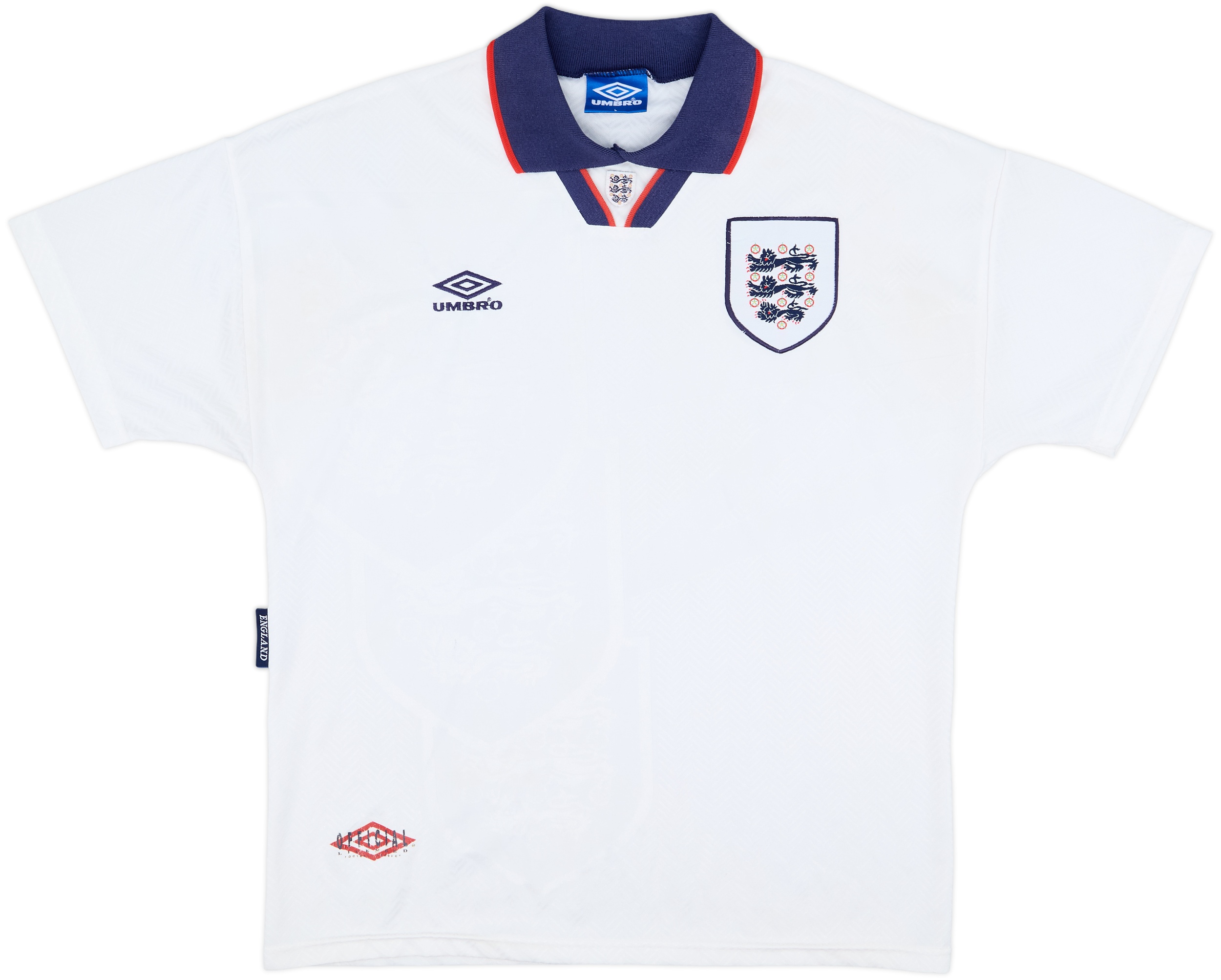 1993-95 England Home Shirt - 5/10 - (L)