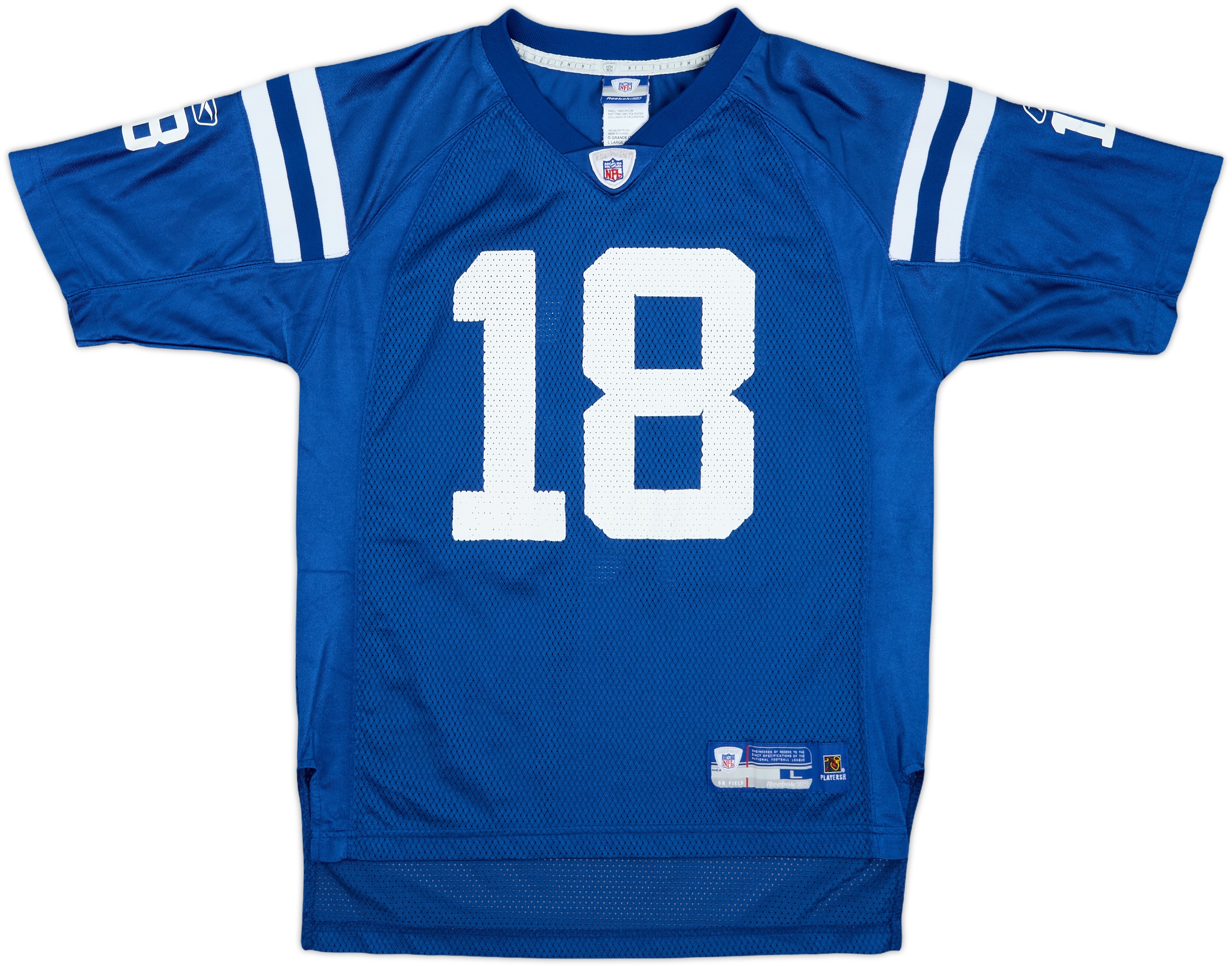2005-06 Indianapolis Colts Manning #18 Reebok On Field Home Jersey - 7/ ...