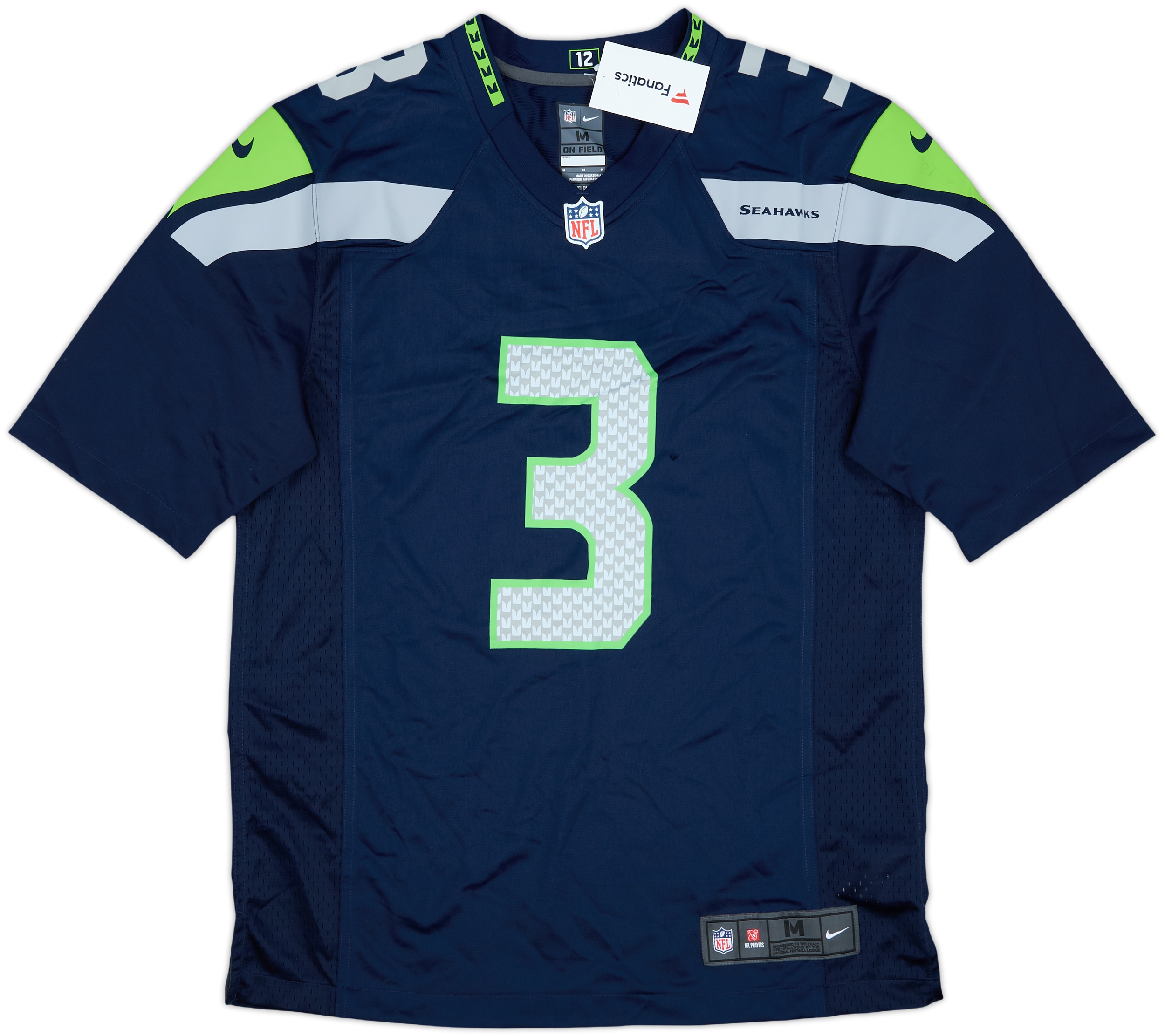 2012-21 Seattle Seahawks Wilson #3 Nike Game Home Jersey (M)