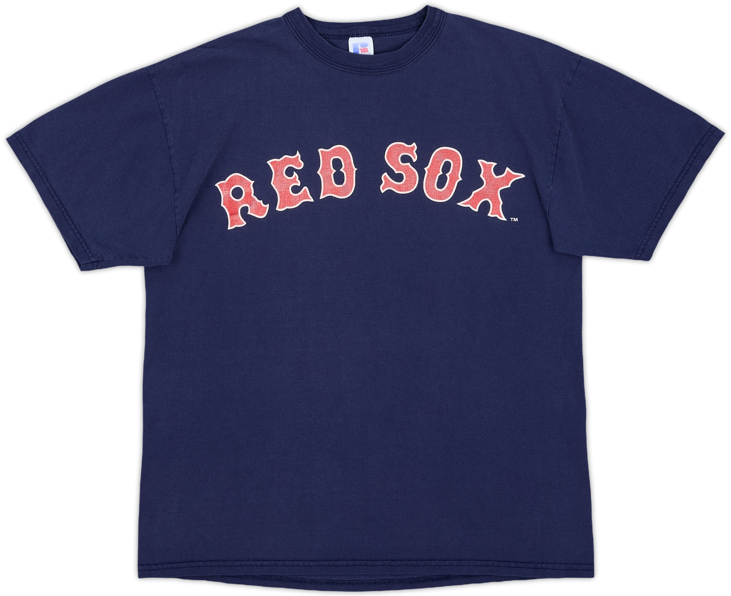 2002-05 Boston Red Sox Damon #18 Russell Athletic Tee - 5/10 - (M)
